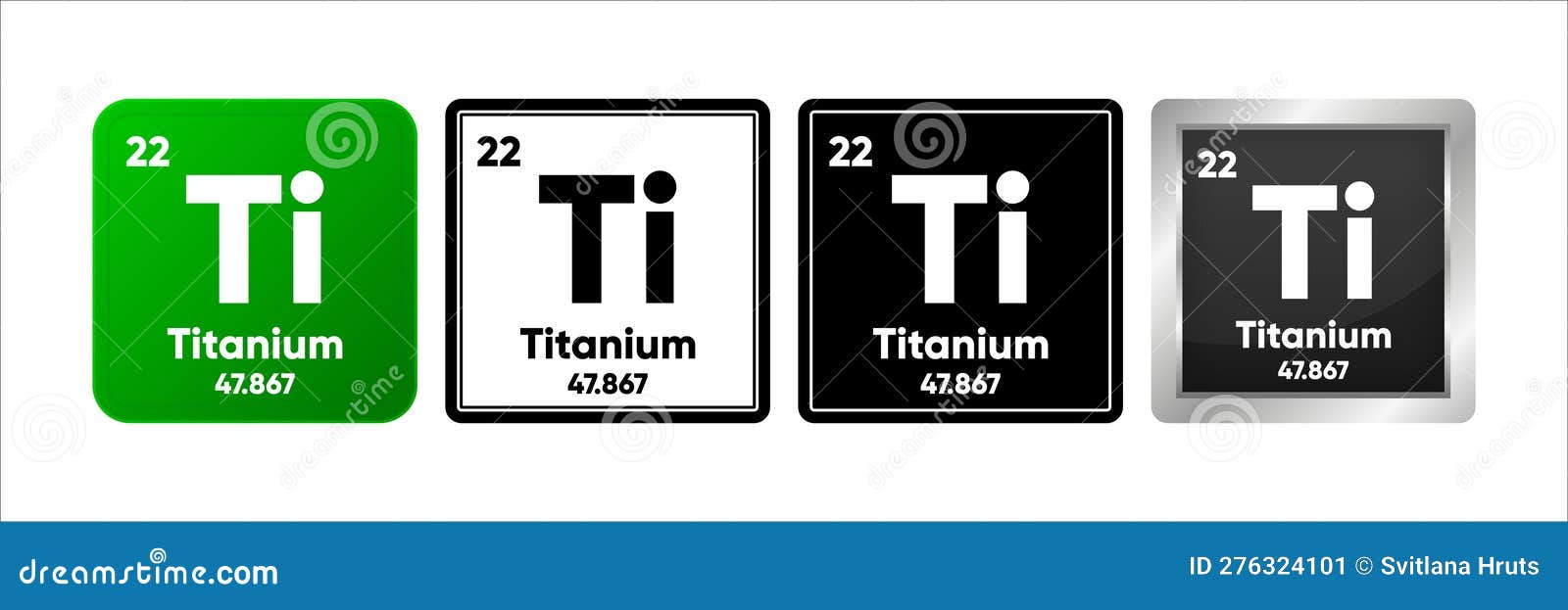 Titanium Chemical Element with 22 Atomic Number, Atomic Mass and ...