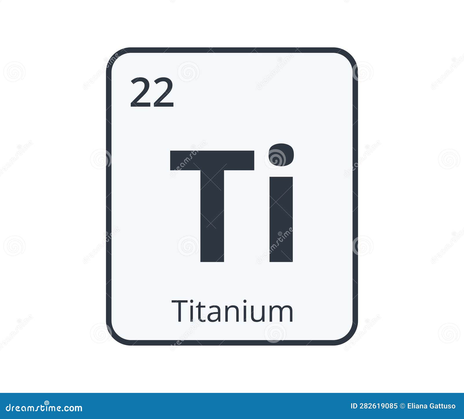 Titanium Chemical Element Graphic for Science Designs. Stock Vector ...