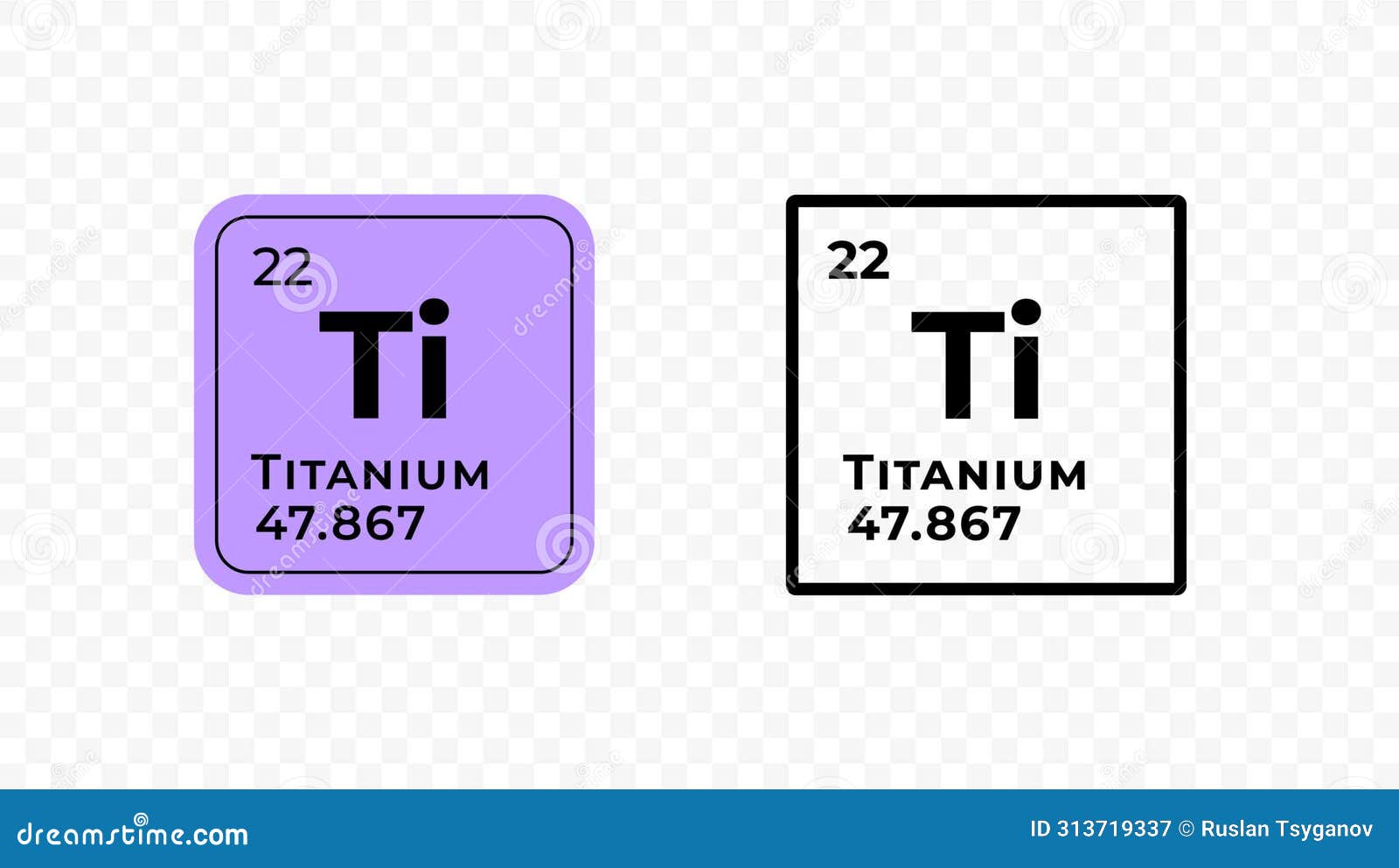 Titanium Chemical Element Periodic Table Symbol Stock Photography ...