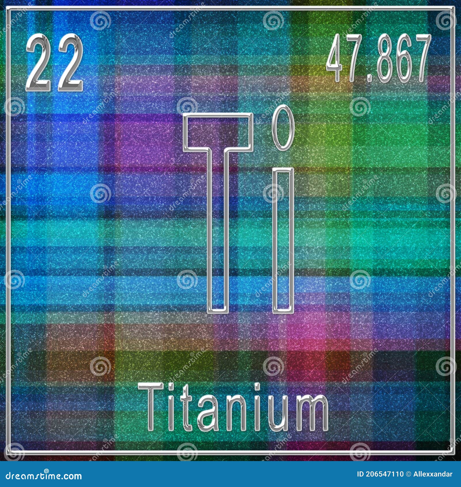 Titanium Chemical Element, Sign with Atomic Number and Atomic Weight ...