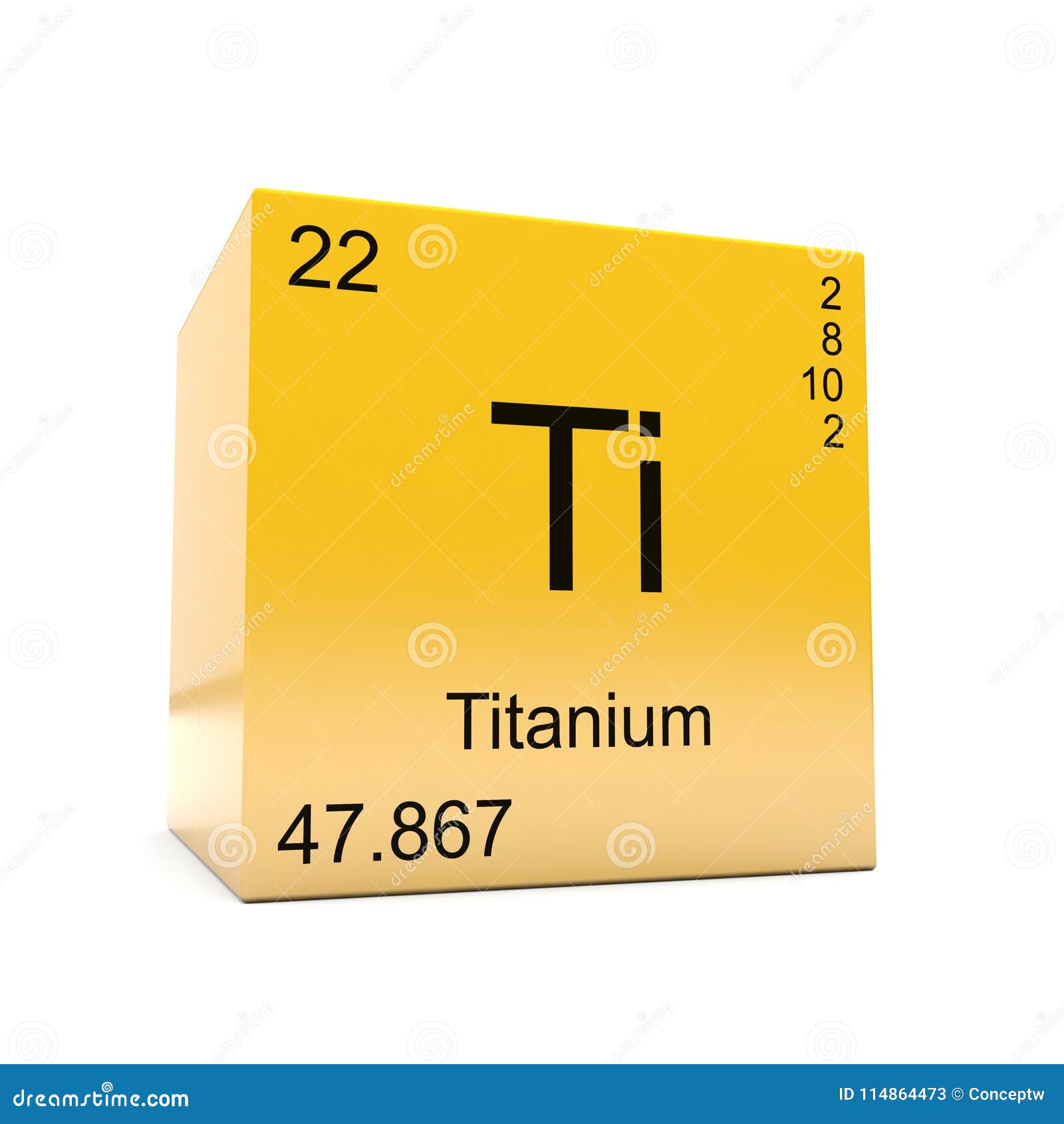 Titanium Chemical Element Symbol from Periodic Table Stock Illustration ...