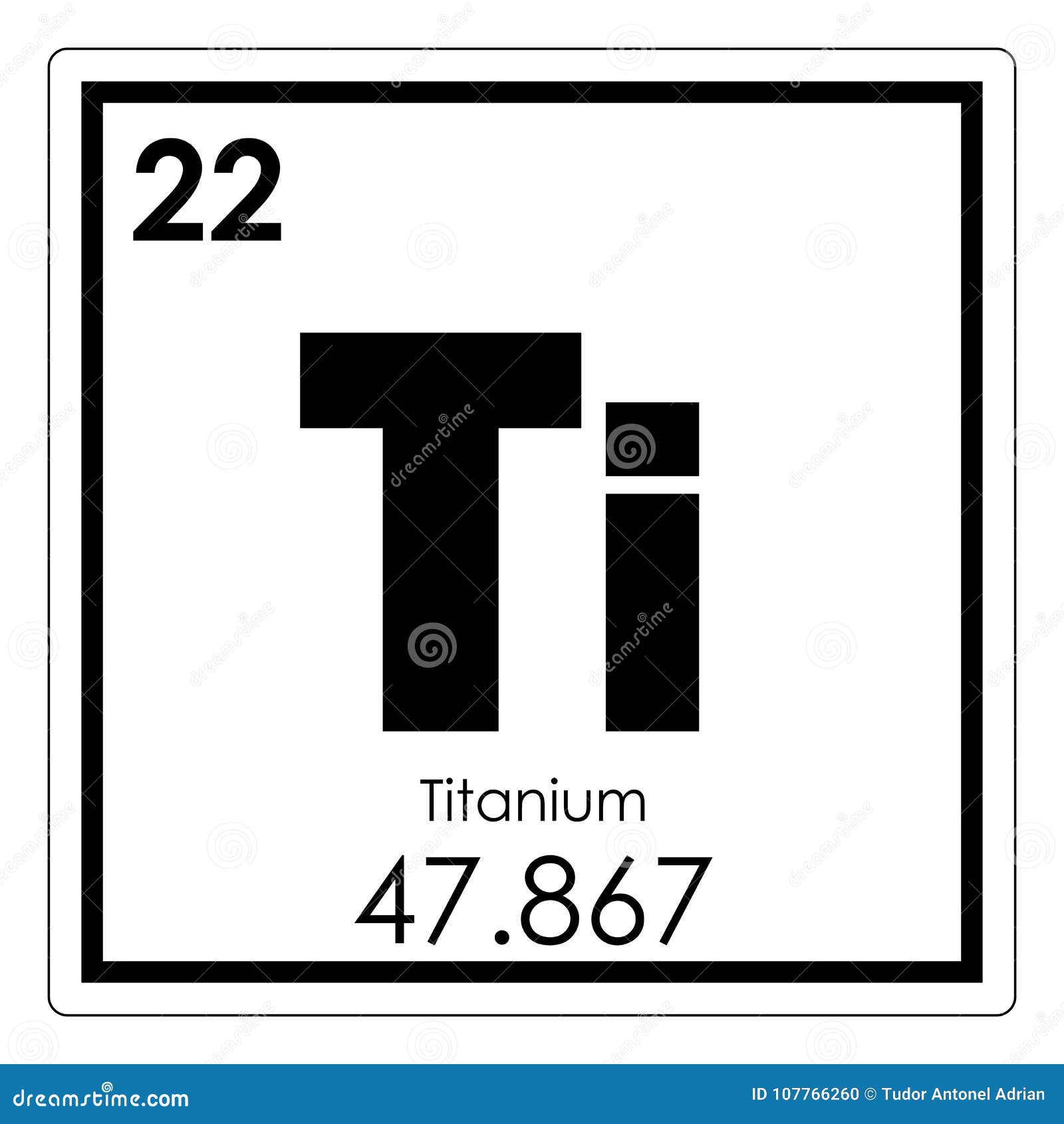 Titanium Chemical Element Periodic Table Symbol Stock Photography ...