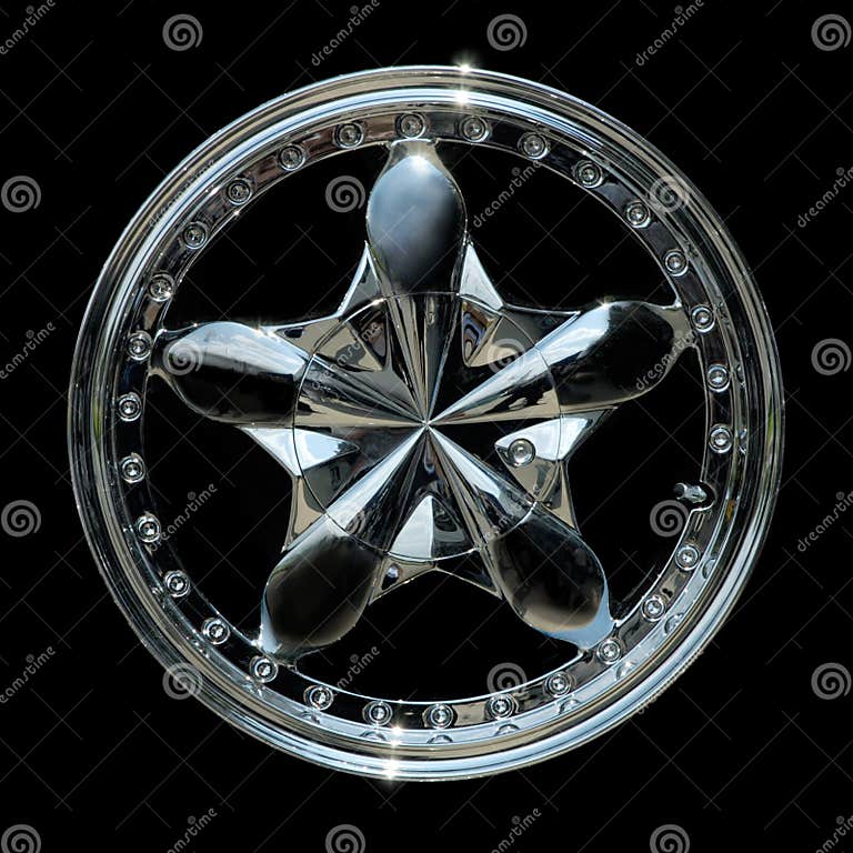 Titanium Chrome Car Rim Texture Isolated Stock Image - Image of ...