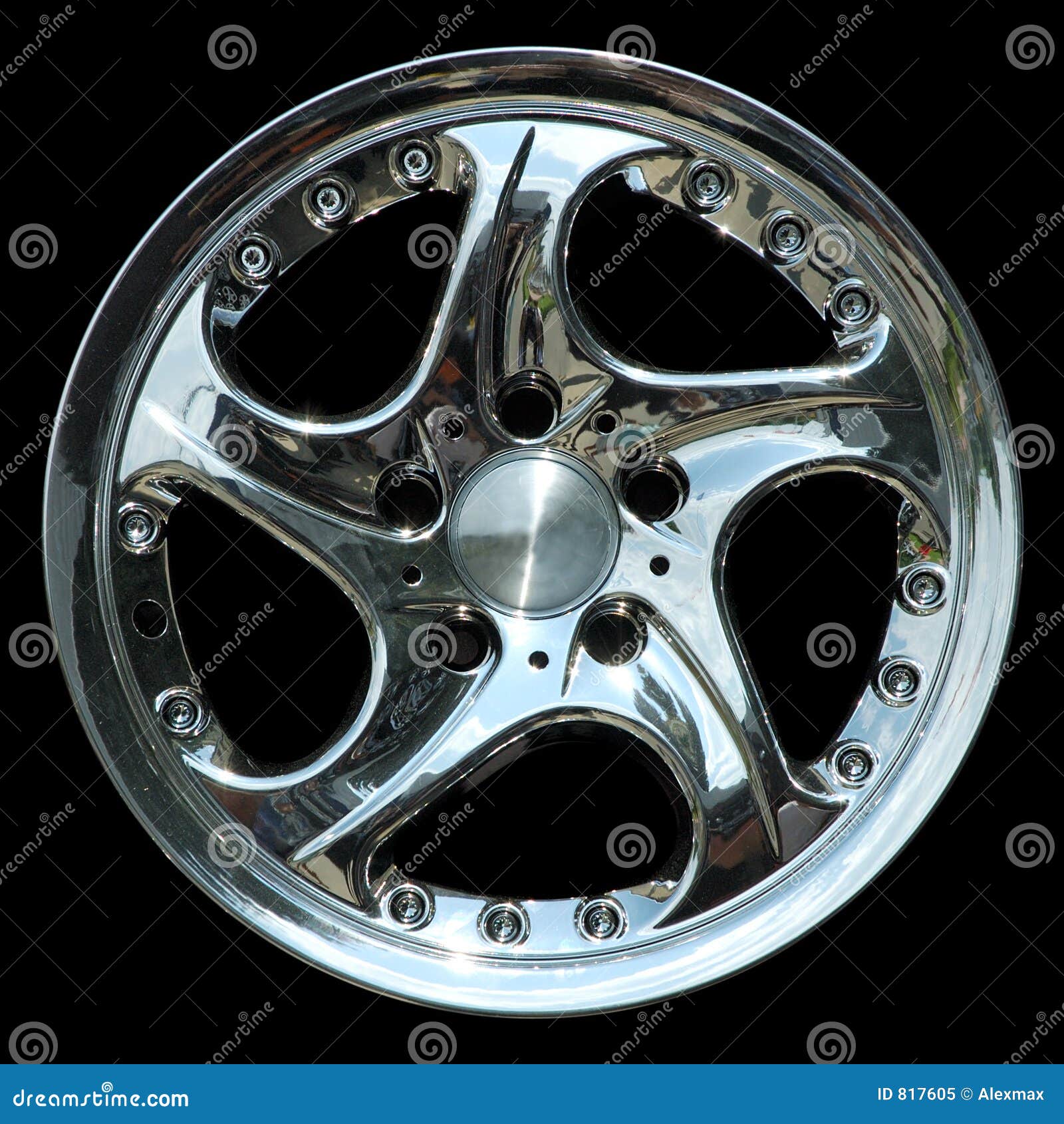 Titanium Crhome Car Rim Texture Isolated Stock Image - Image of metal ...