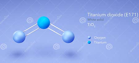 Titanium Dioxide, Molecular Structures, E171, Ball and Stick Model 3d ...