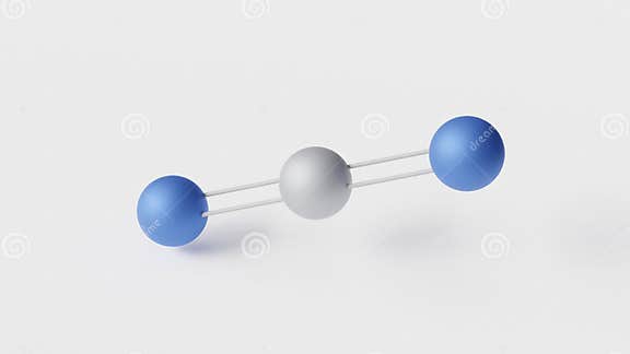 Titanium Dioxide Molecule 3d, Molecular Structure, Ball and Stick Model ...