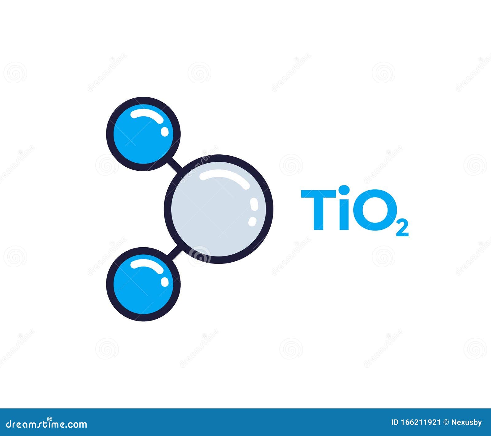 Titanium Dioxide TiO2 Nanoparticles Stock Illustration | CartoonDealer ...