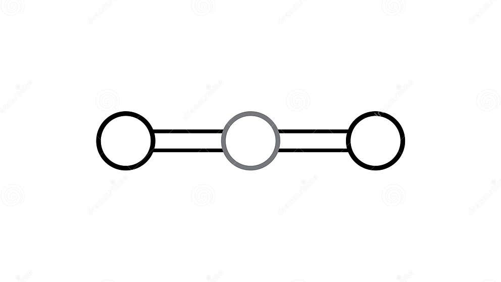 Titanium Dioxide Molecule, Structural Chemical Formula, Ball-and-stick ...