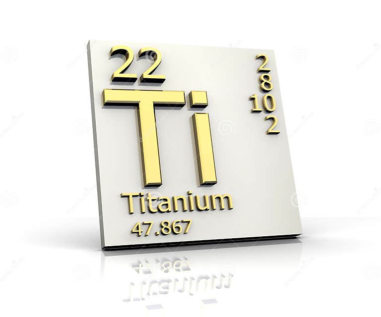 Titanium Form Periodic Table of Elements Stock Illustration ...