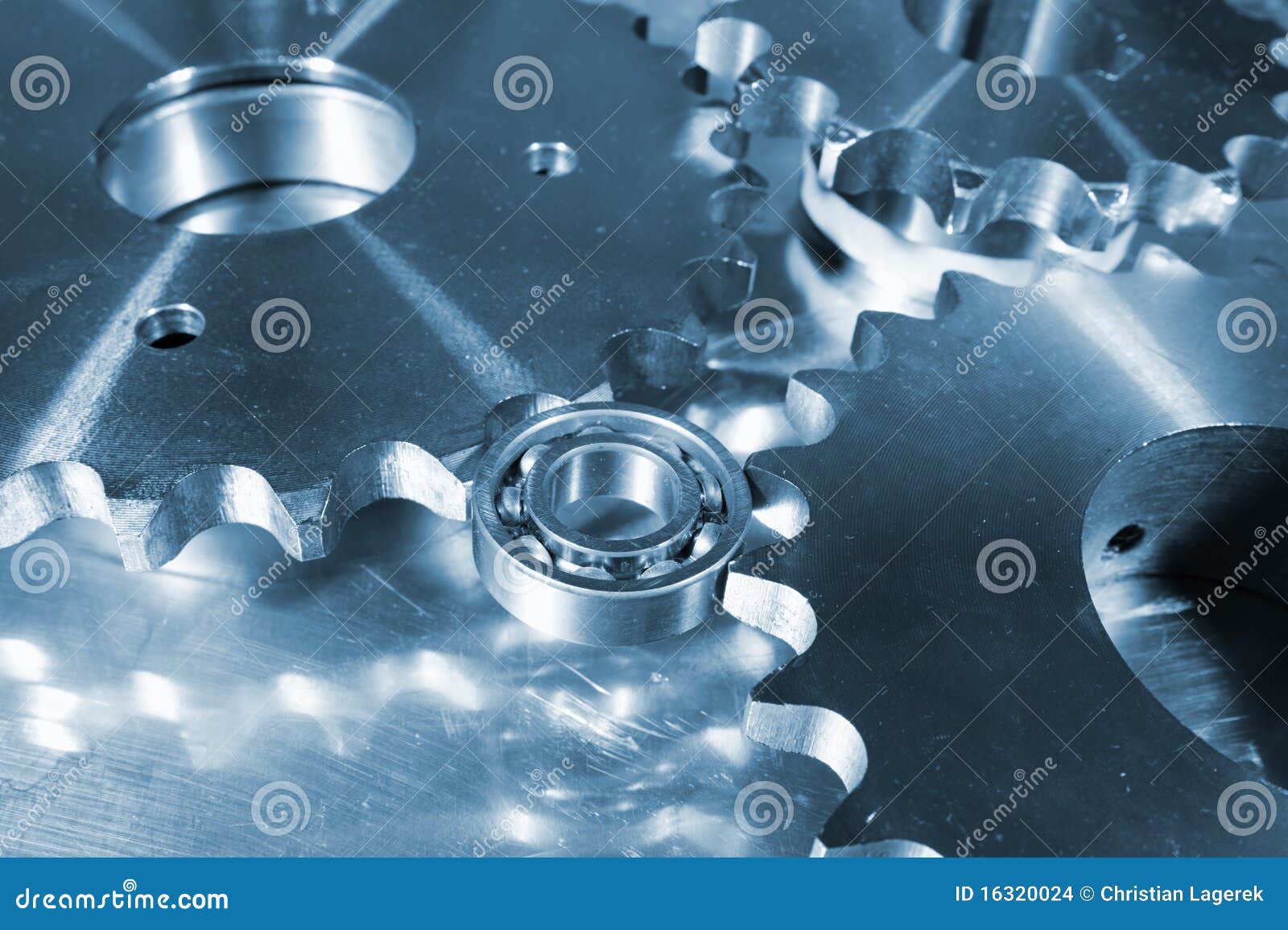 Titanium Gears and Bearings Stock Photo - Image of dimensional ...