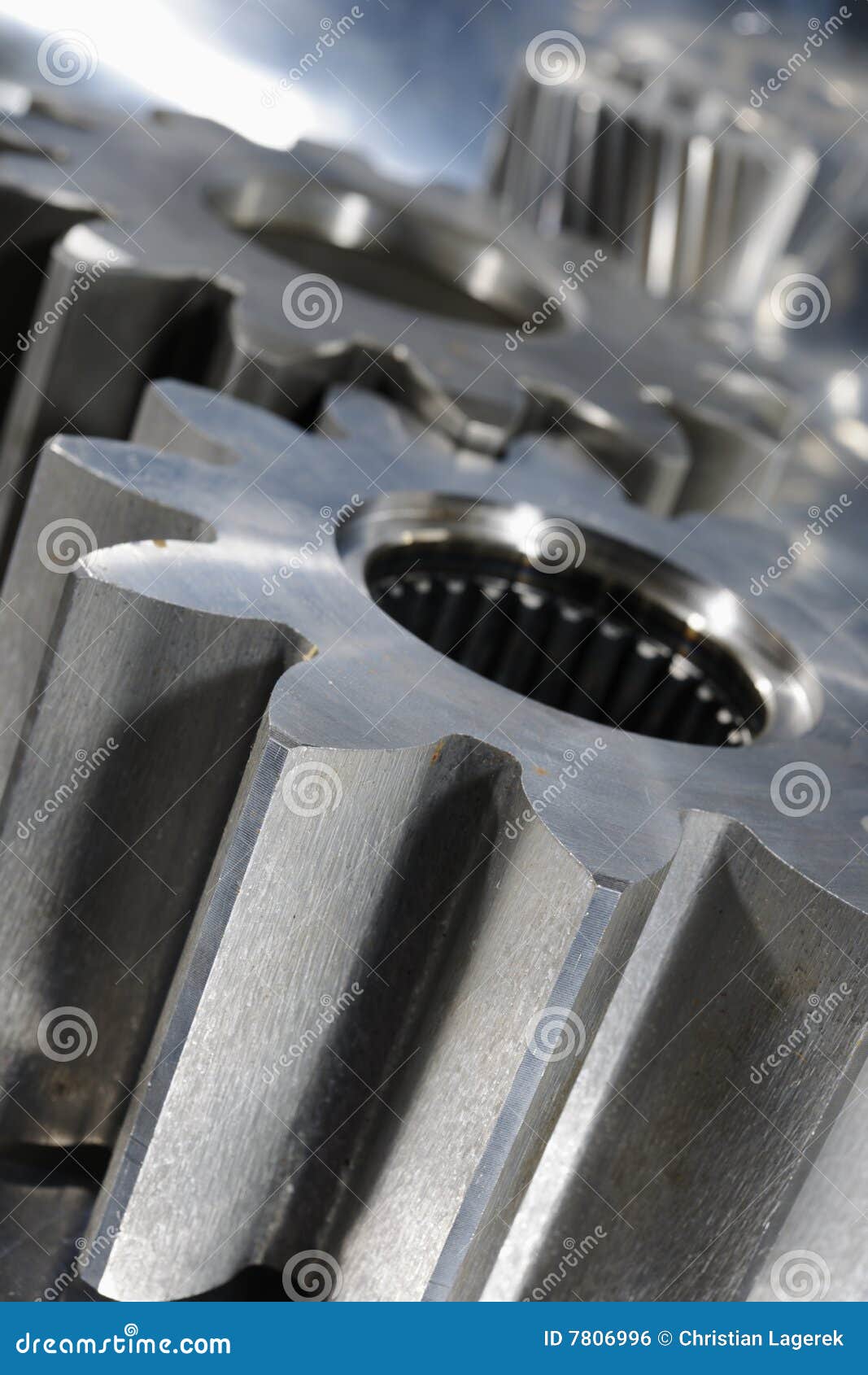 Titanium gears and steel stock photo. Image of engineering - 7806996