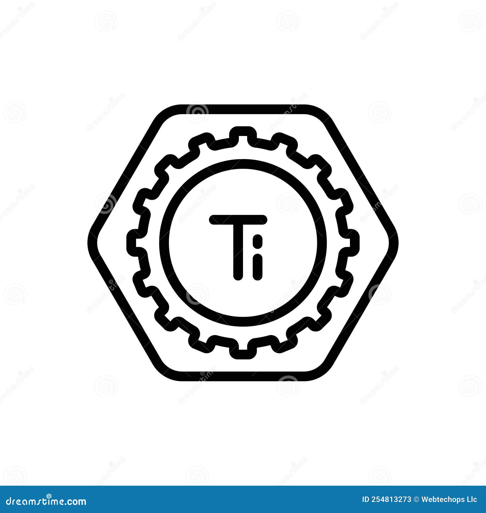 Titanium, Ti, Periodic Table Element Cartoon Vector | CartoonDealer.com ...