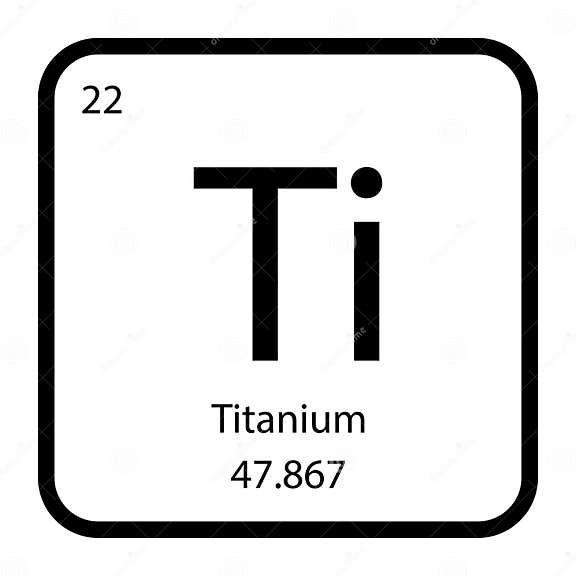 Titanium icon vektor stock illustration. Illustration of periodic ...