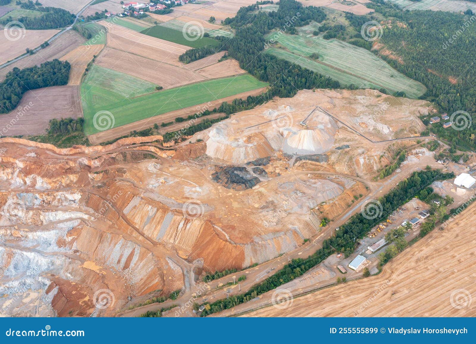 Titanium-magnesium Quarry, Metal Mining in a Quarry, Top View Stock ...