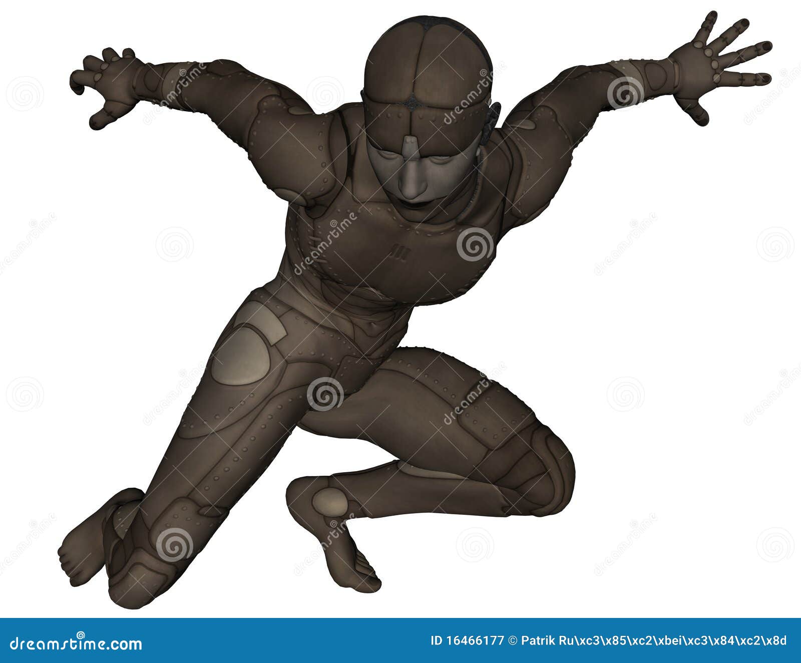 Titanium man stock illustration. Illustration of robotic - 16466177