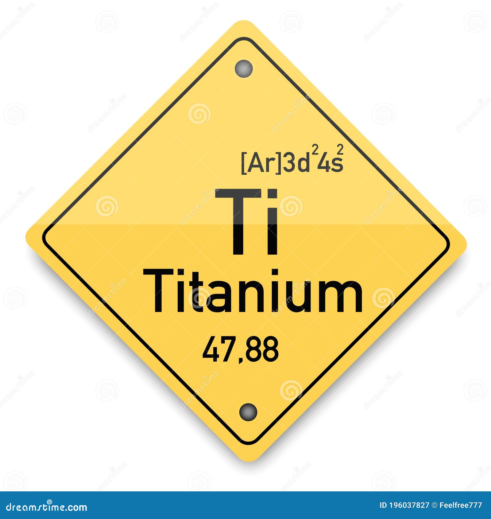 Titanium, Ti, Periodic Table Element Vector Illustration ...