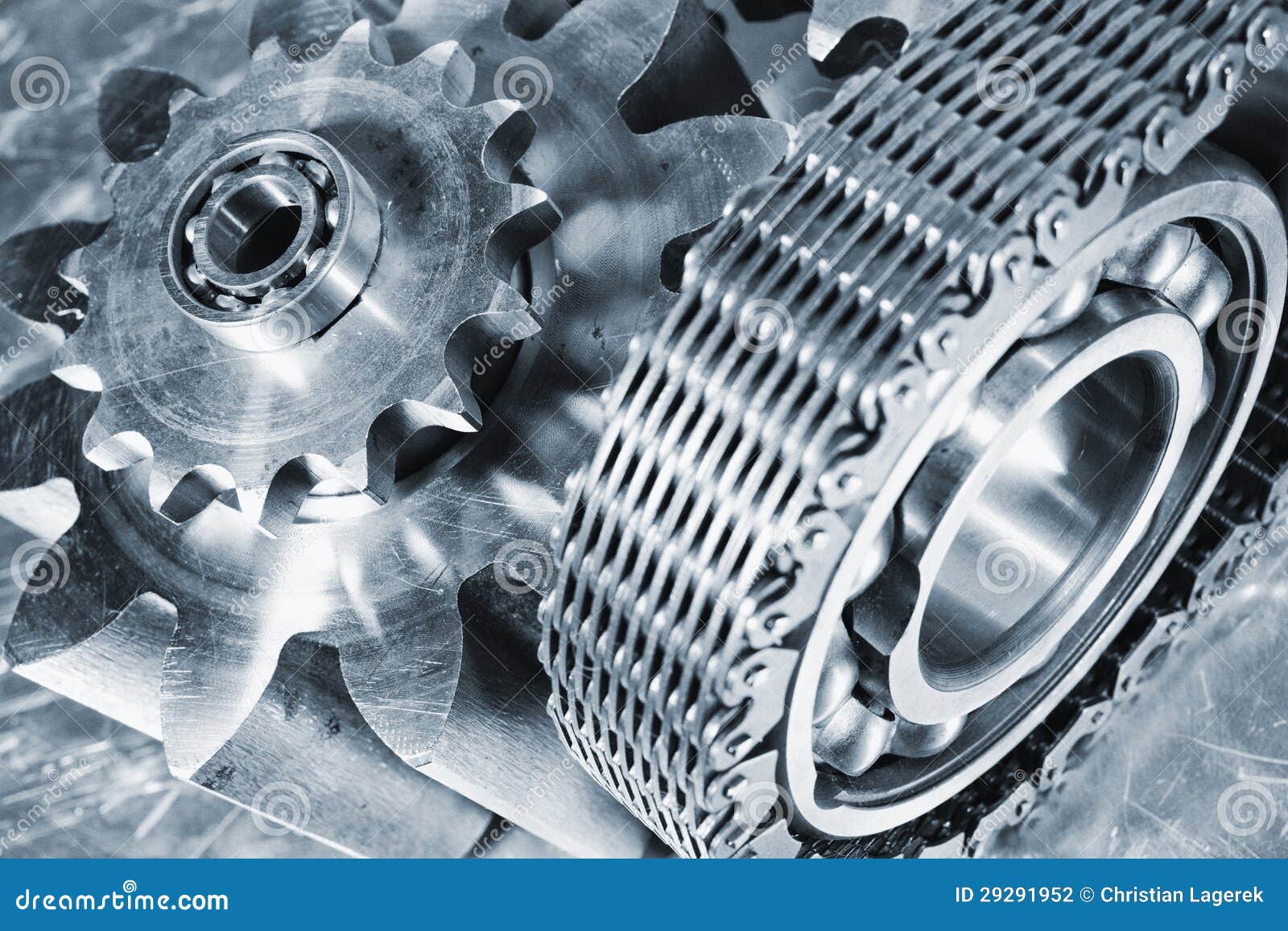 Titanium and Steel Engineering Gears Stock Photo - Image of turning ...