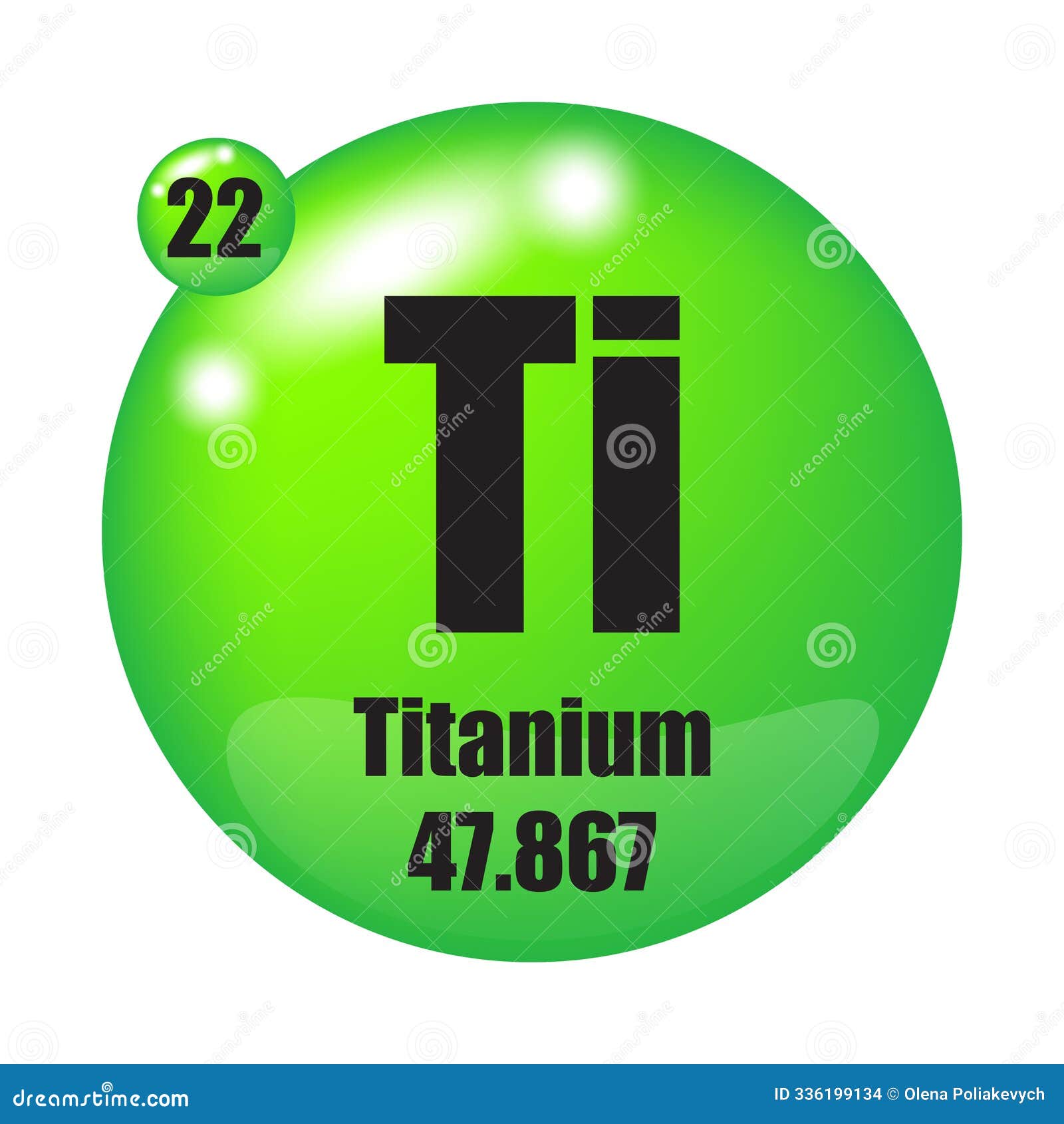 Titanium Symbol. Chemical Element Of The Periodic Table. Vector Stock ...