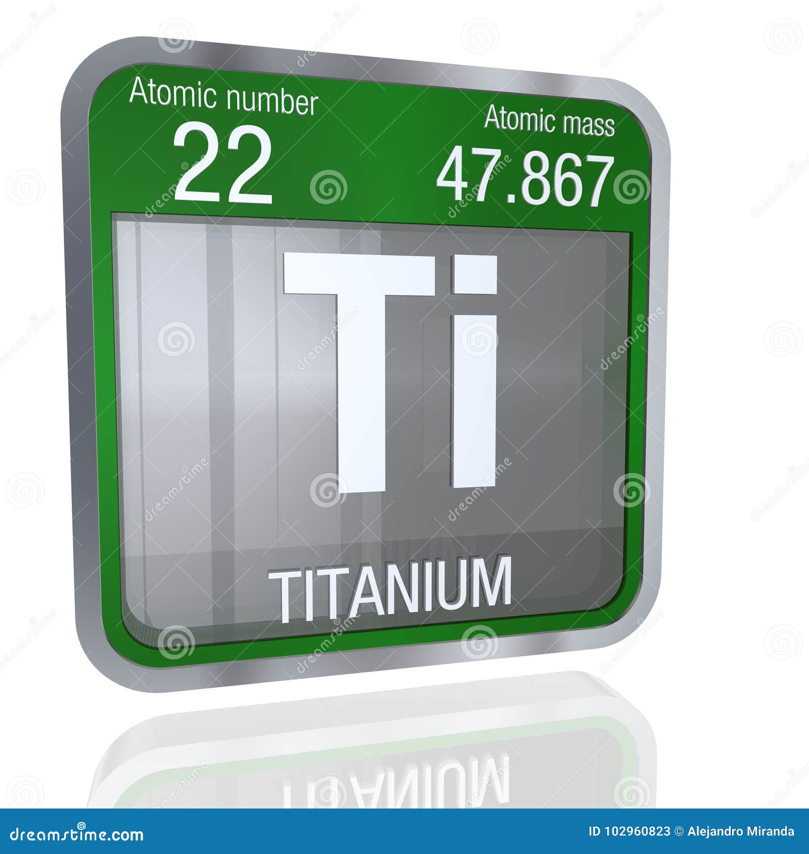 Titanium Symbol. Sign Titanium With Atomic Number And Atomic Weight. Ti ...