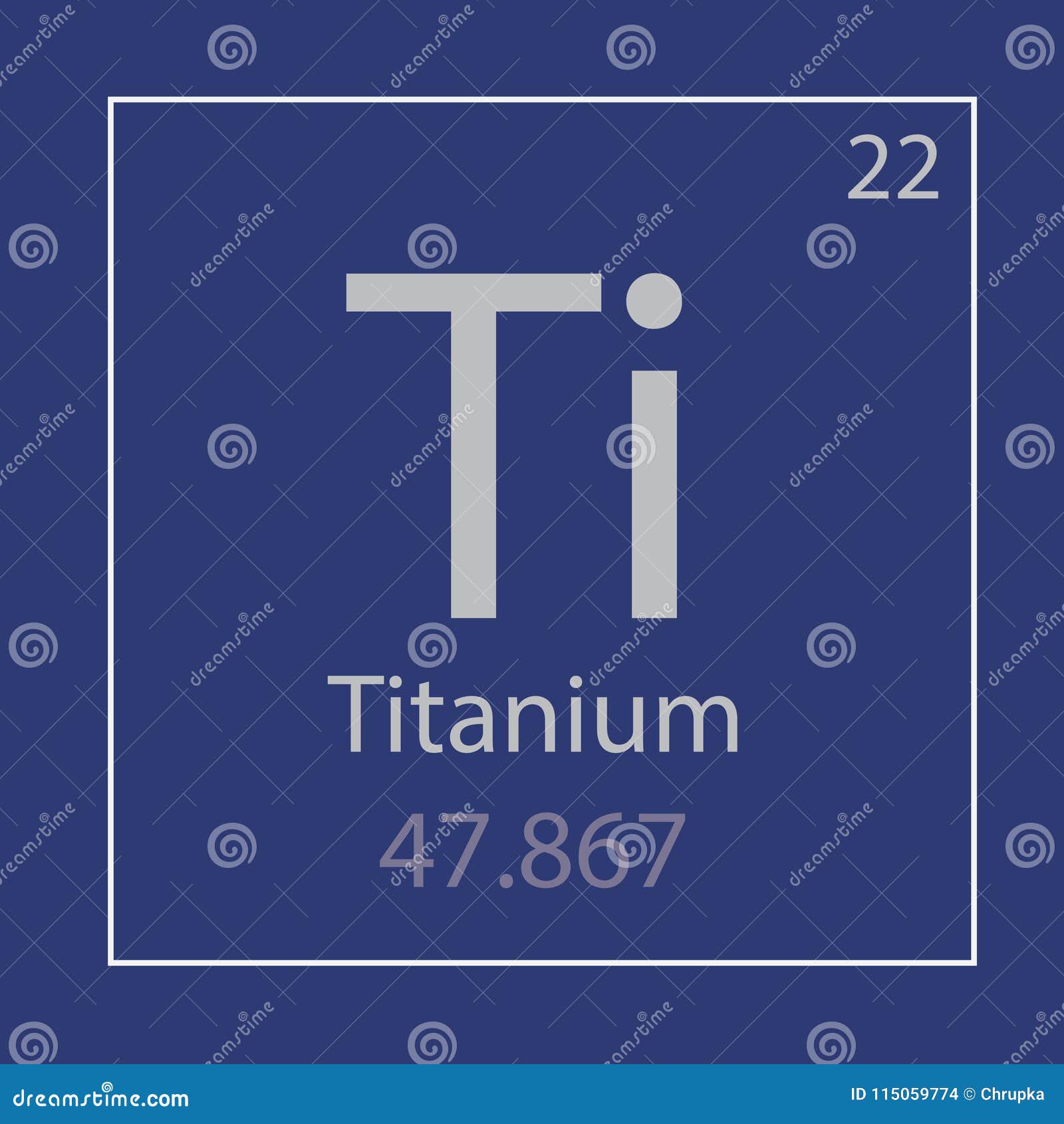 Titanium Ti Chemical Element Icon Stock Vector - Illustration of ...
