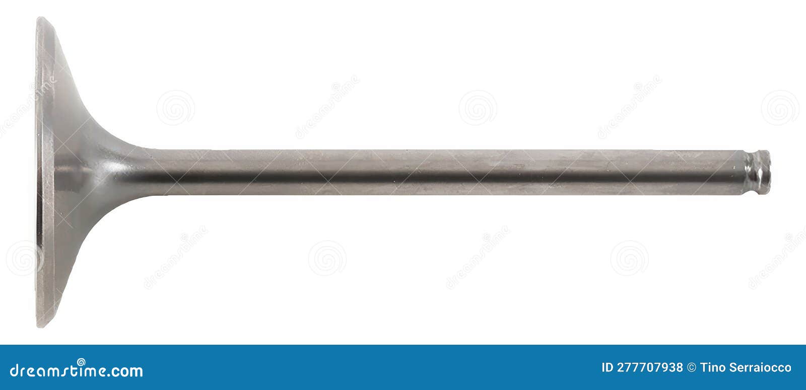 Titanium Valve for Internal Combustion Engine on a White Isolated ...