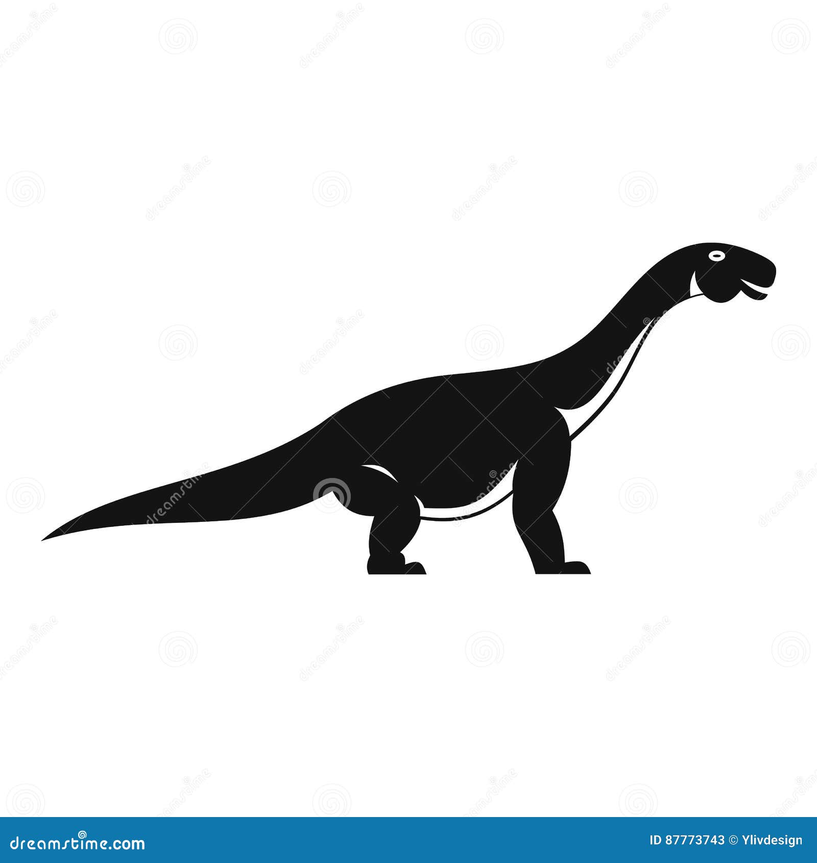 Titanosaurus Dinosaur Icon, Simple Style Stock Vector - Illustration of ...