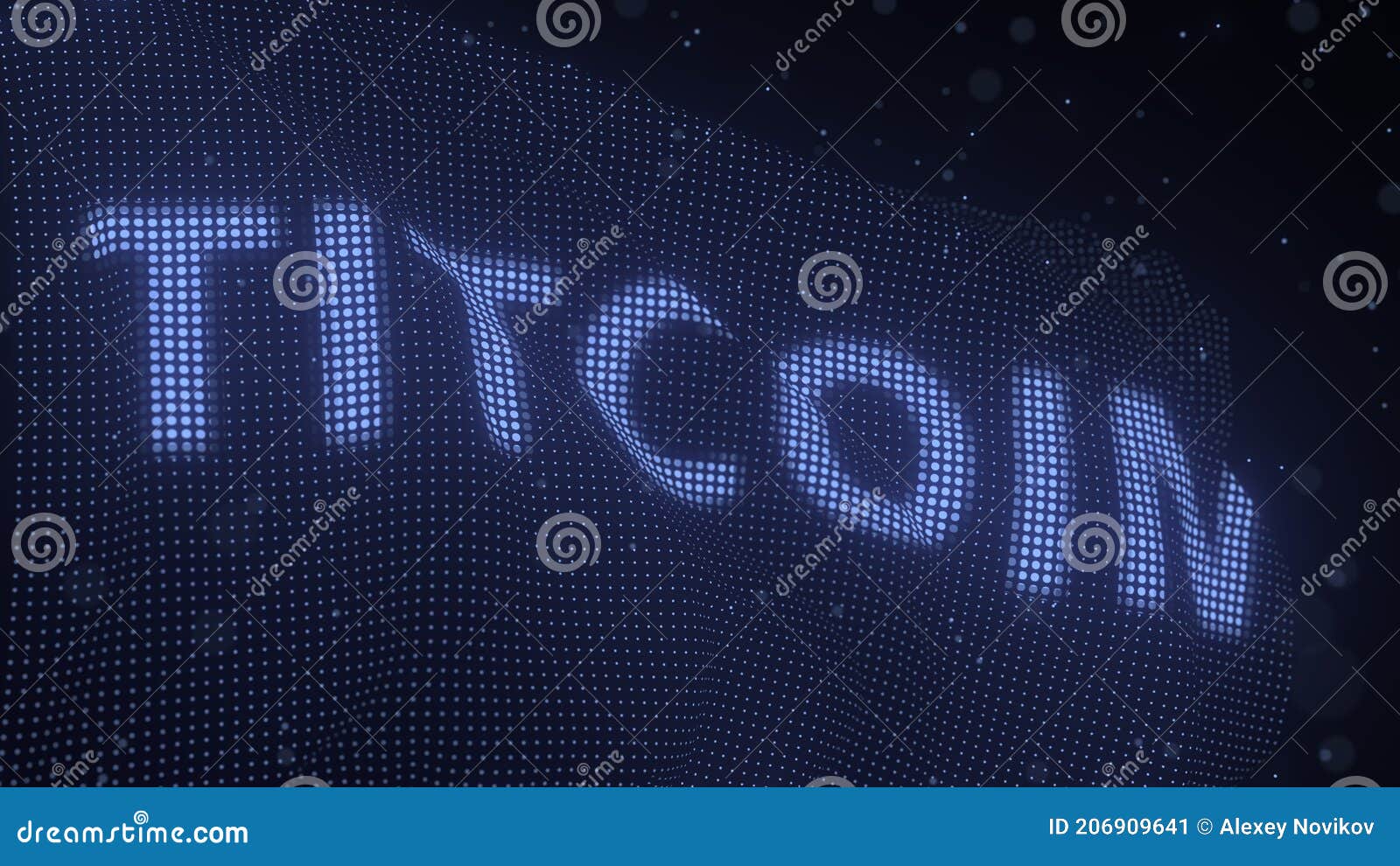 Titcoin Cryptocurrency Name on Waving Digital Flag, 3d Rendering, 3d ...