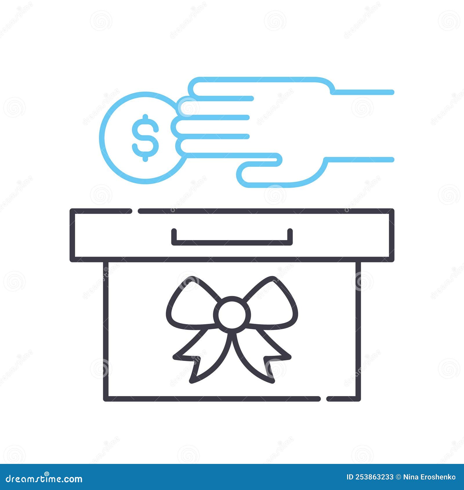 Tithe Line Icon, Outline Symbol, Vector Illustration, Concept Sign ...