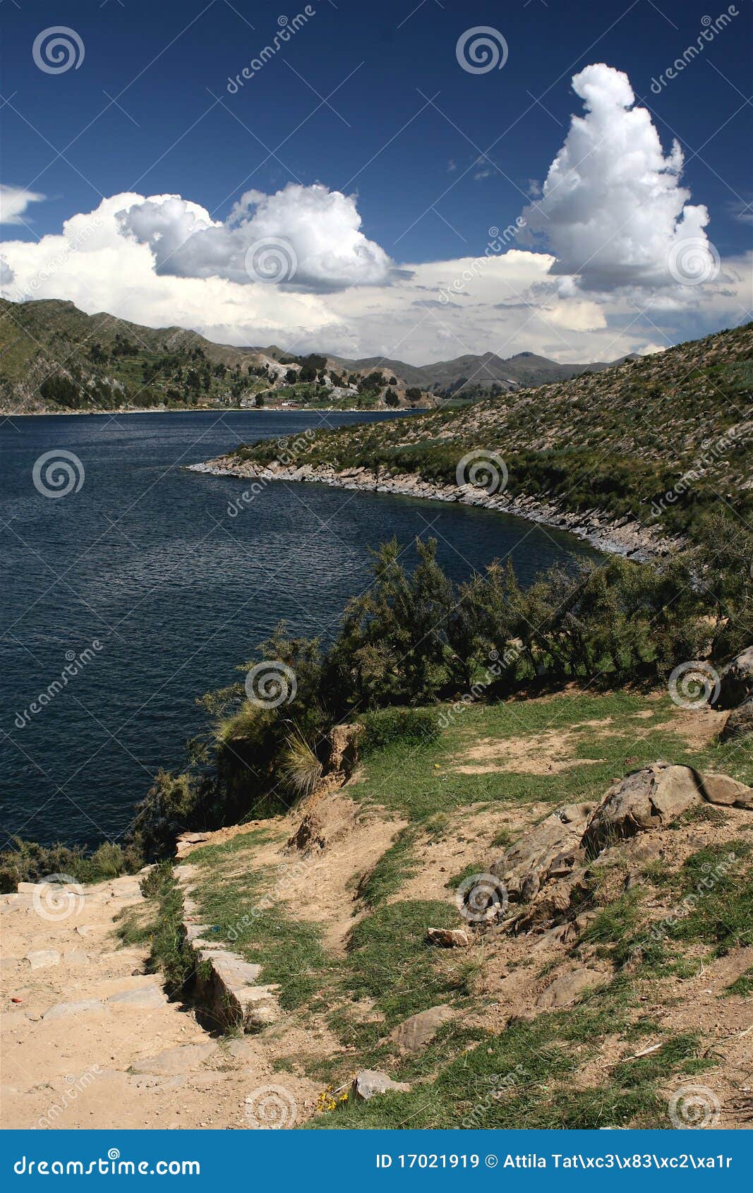 Titi Caca lake stock image. Image of skies, isla, lake - 17021919