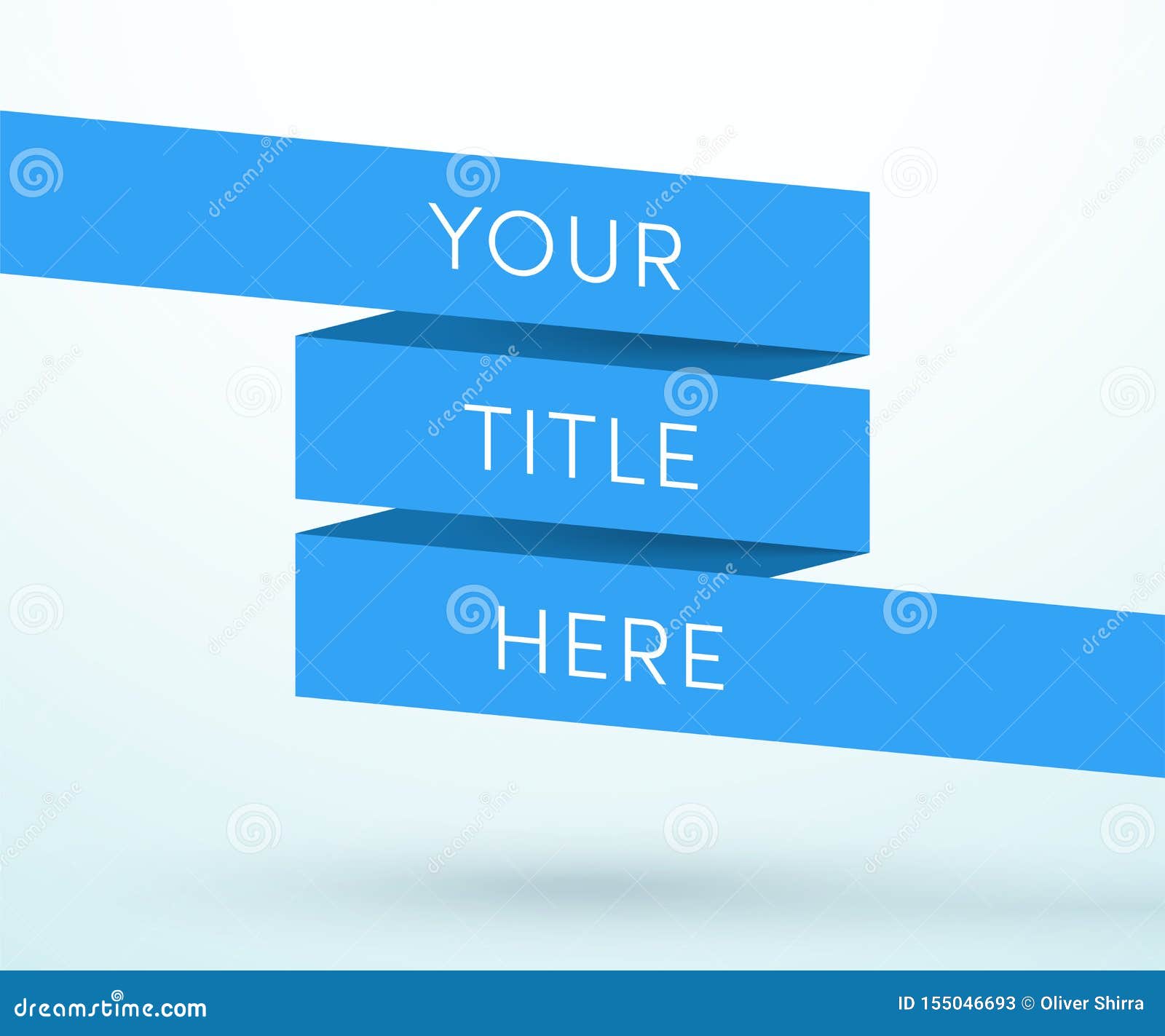 Title Banner 3d Ribbon Full Page Template Vector Stock Vector ...