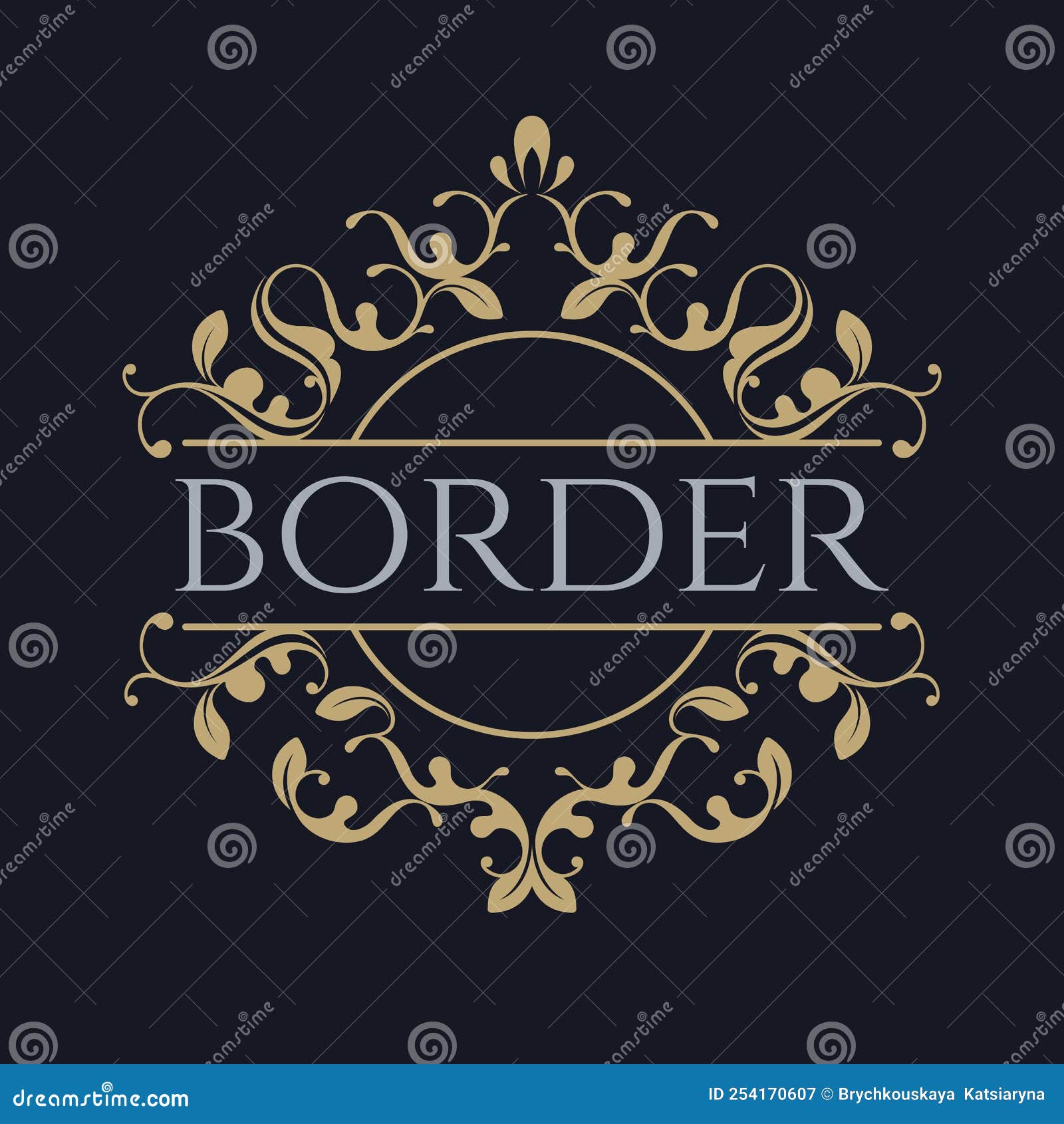 Title Border. Classic Floral Ornament Stock Vector - Illustration of ...