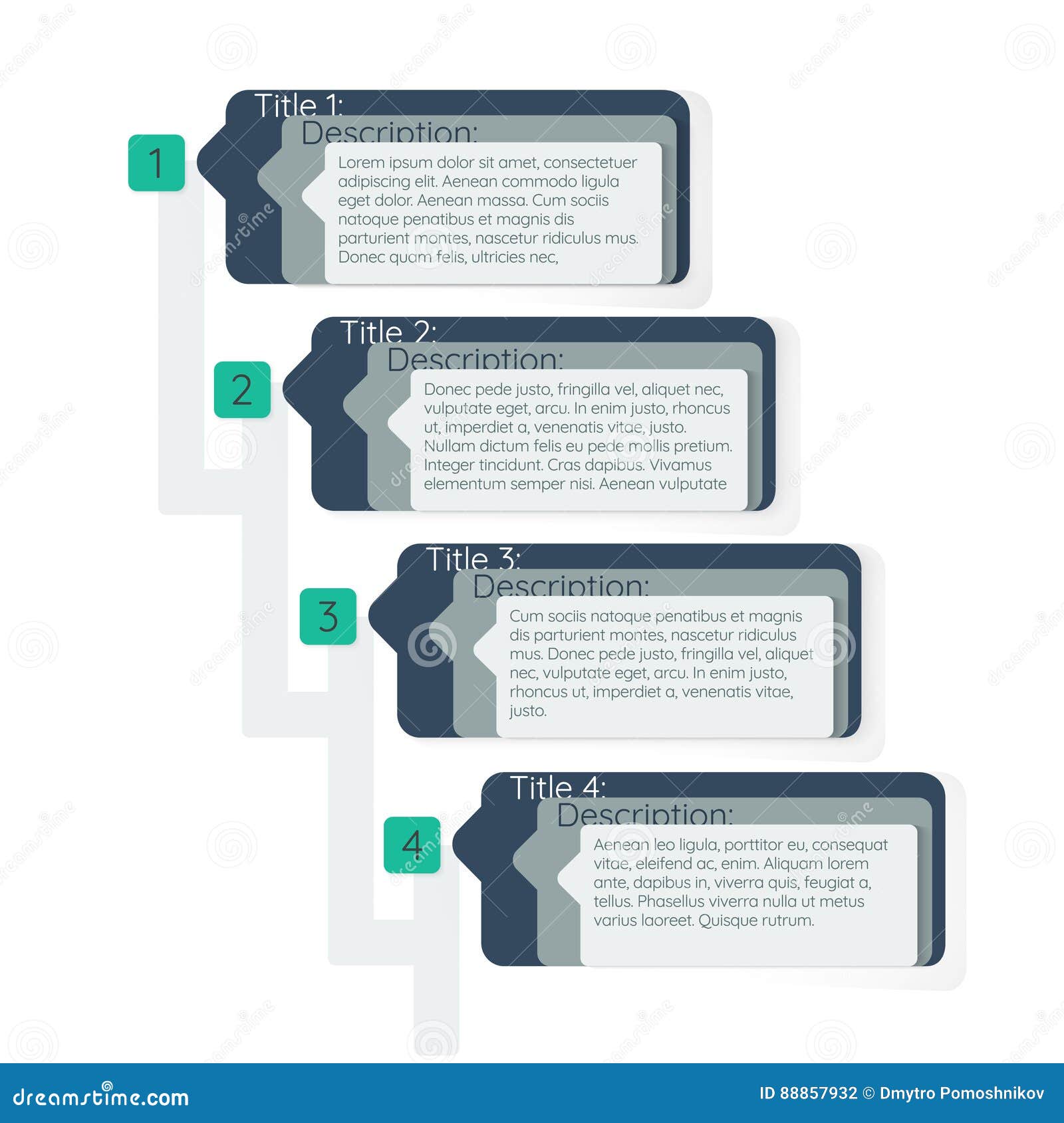 Title Business Infographics Template Items Stock Vector - Illustration ...