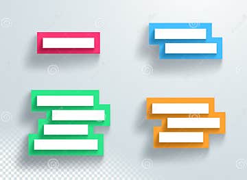 Title Colorful Text Box Set Stacked with 3d Shadows Frame Backing Stock ...