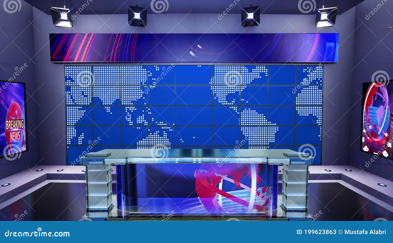 Virtual Newsroom Background