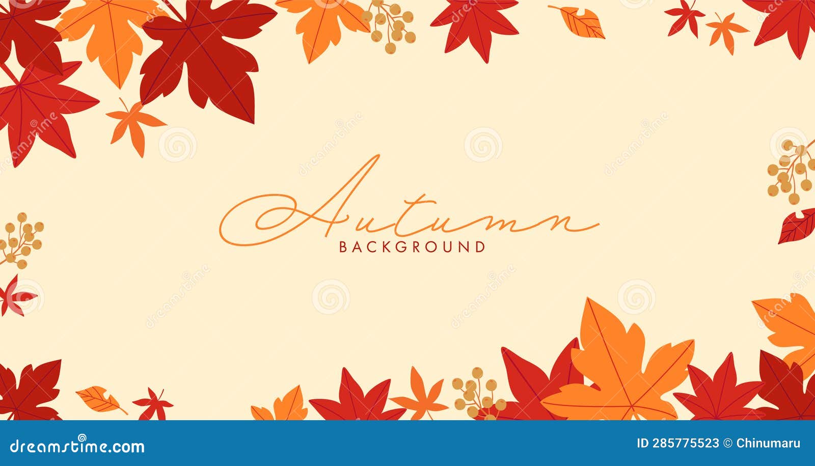 Title Frame Designed with Autumn Leaves and Nuts Stock Illustration ...
