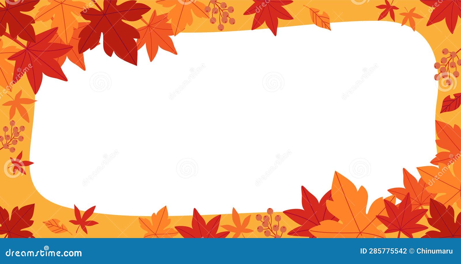 Title Frame Designed with Autumn Leaves and Nuts Stock Illustration ...