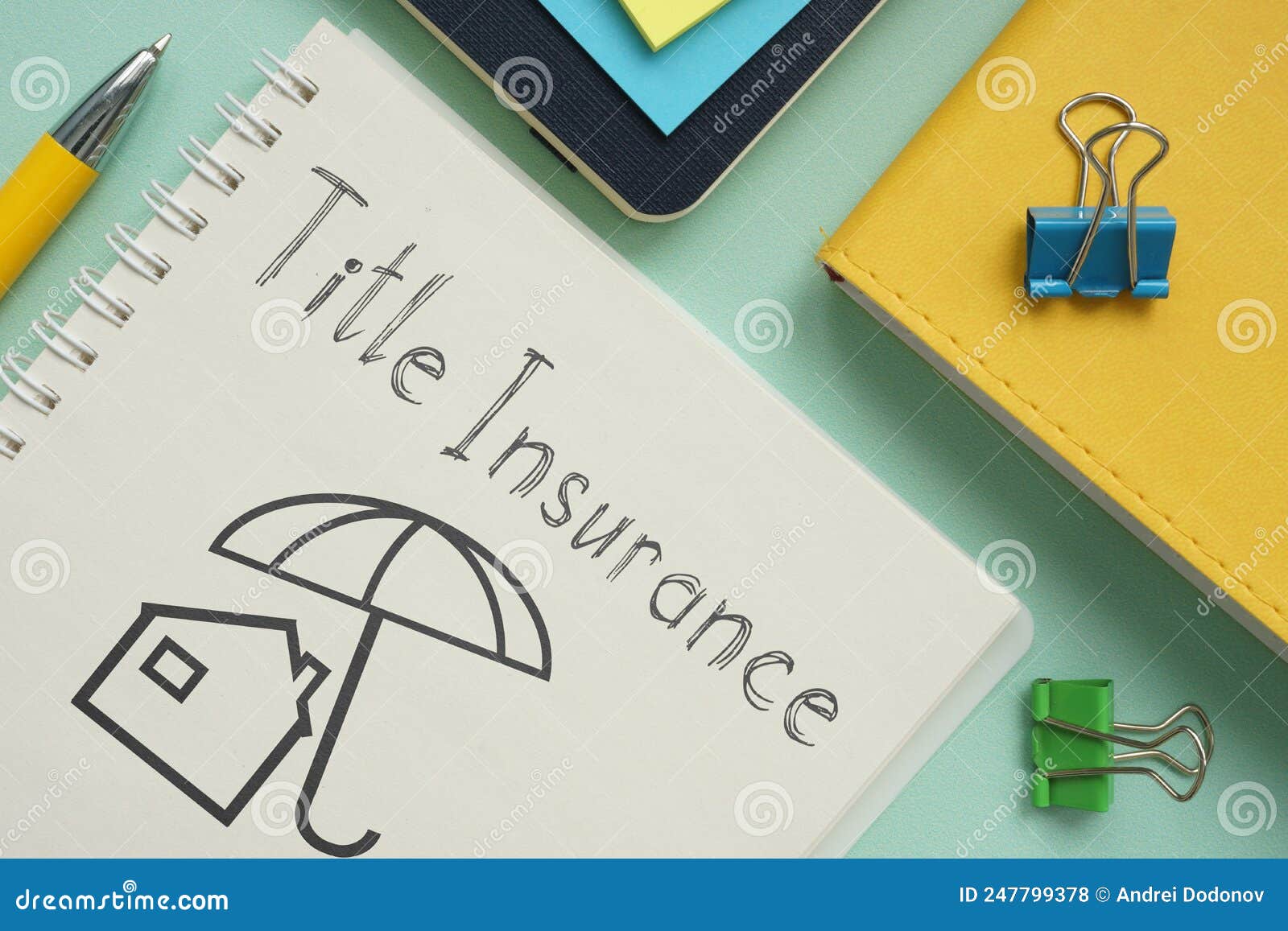 Title Insurance is Shown Using the Text Stock Photo - Image of ...