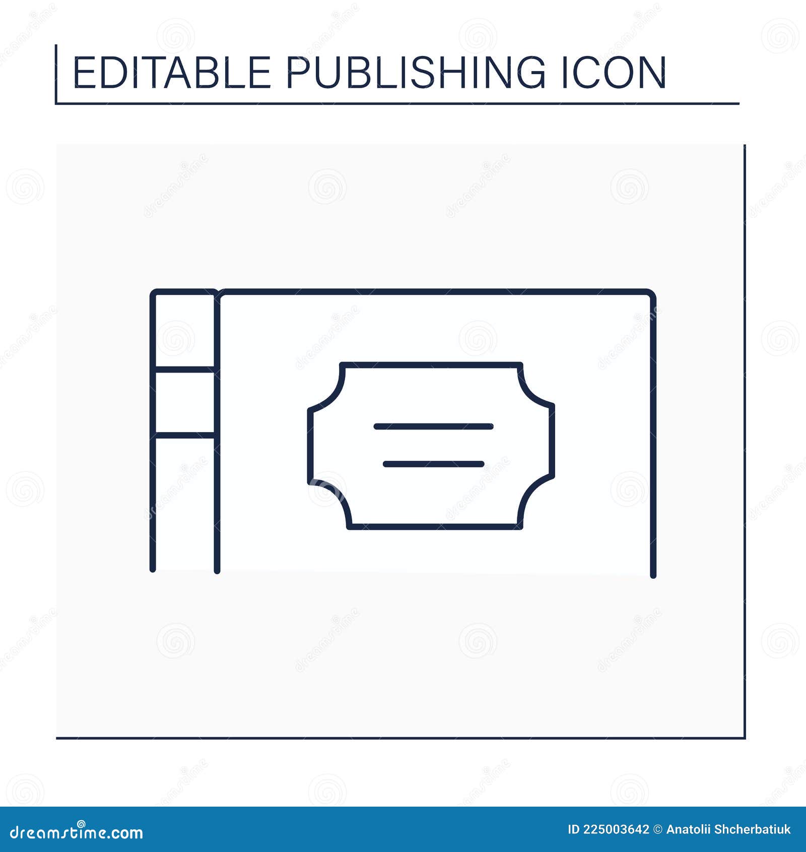 Title line icon stock vector. Illustration of journal - 225003642