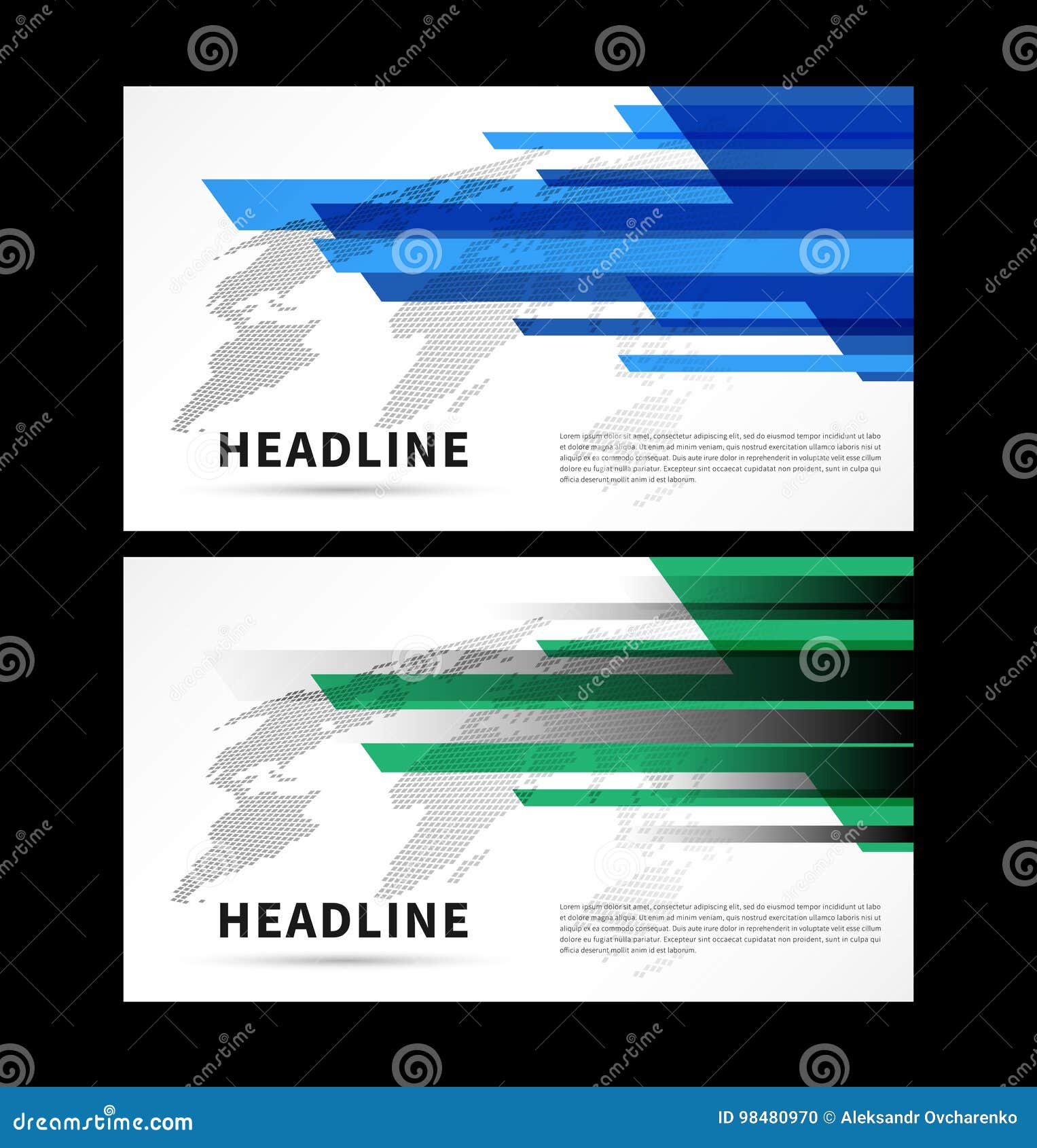 Title Pages with Decorative Elements and World Map Stock Vector ...