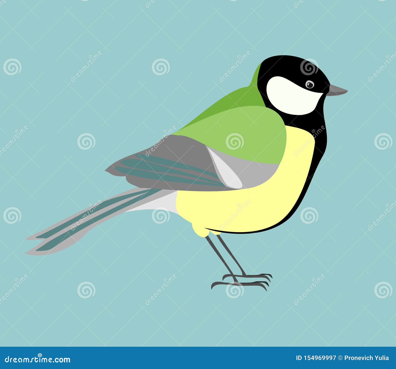 Titmouse. Vector Realistic Image Bird Stock Vector - Illustration of ...