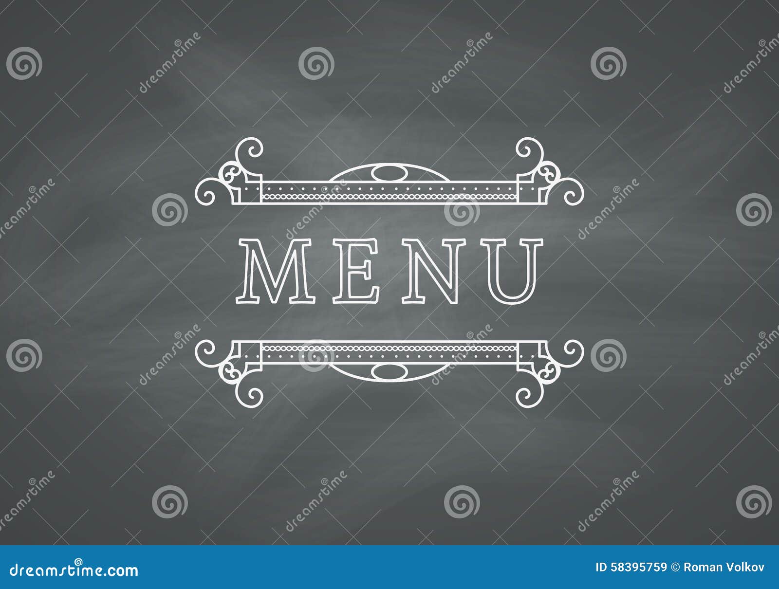 Titre De Menu De Restaurant Avec Le Tableau Illustration de Vecteur ...