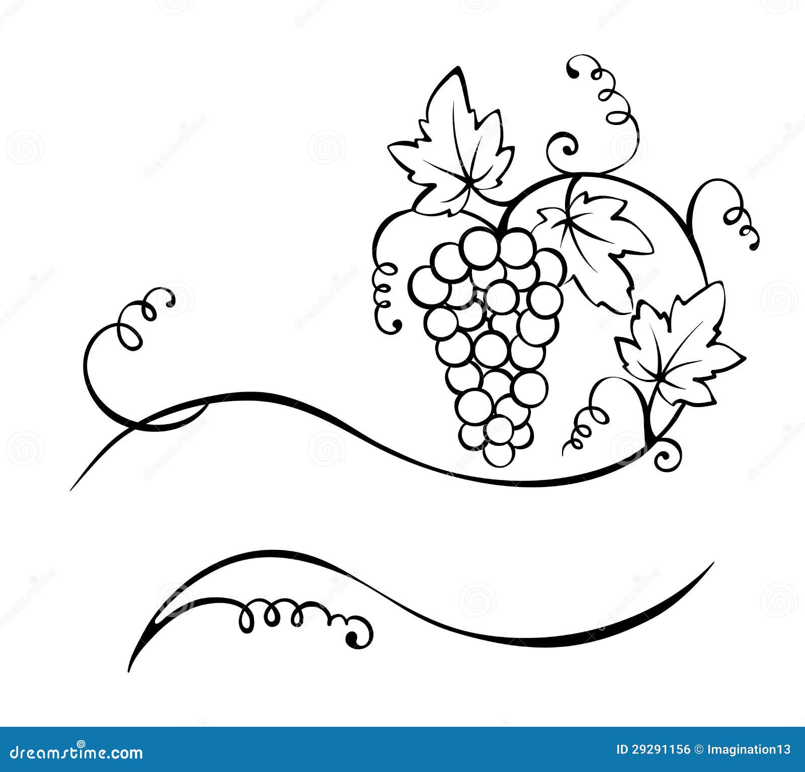 Titre - la vigne illustration de vecteur. Illustration du enroulement ...