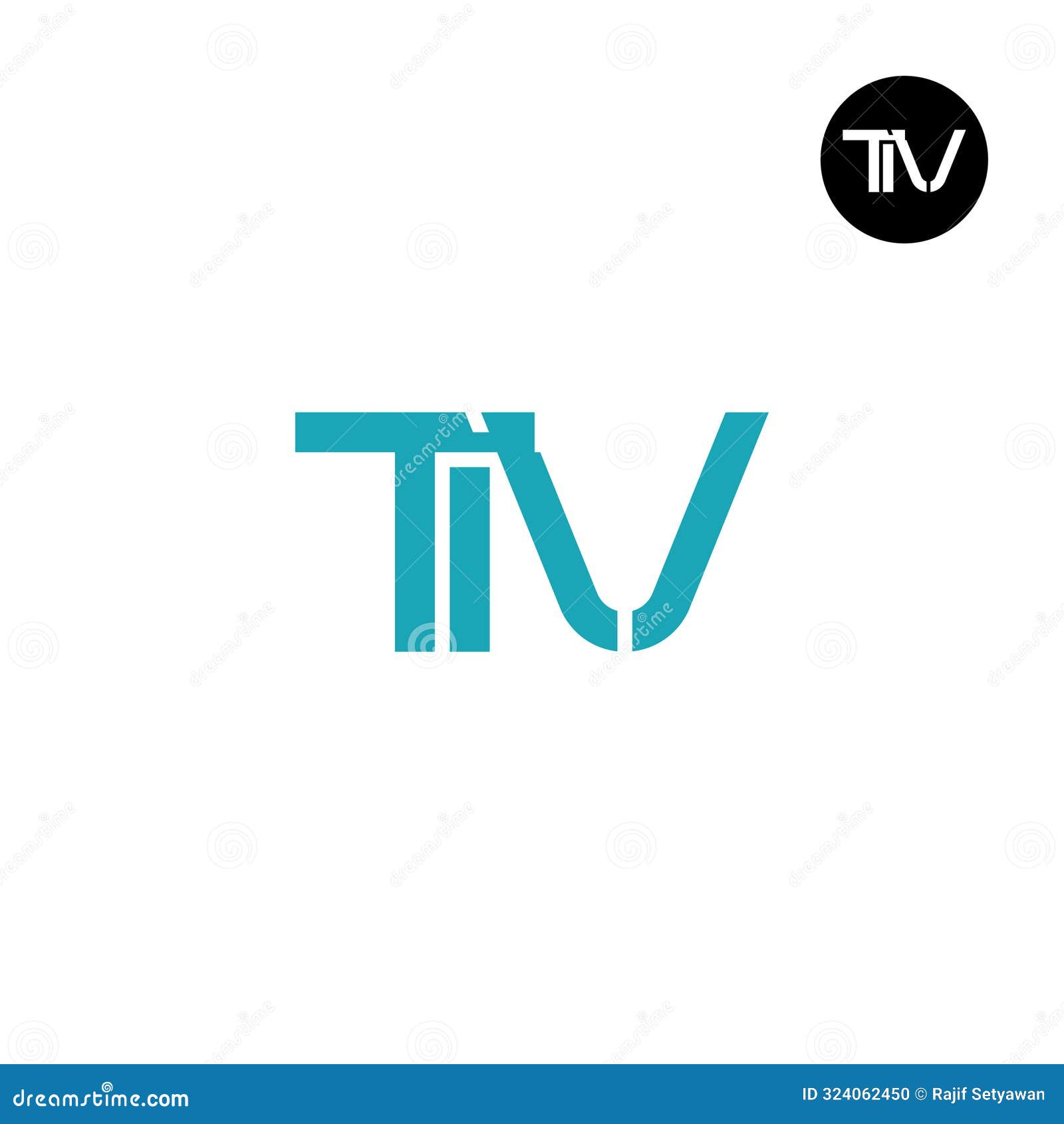 TIV Logo Letter Monogram Design Stock Illustration - Illustration of ...