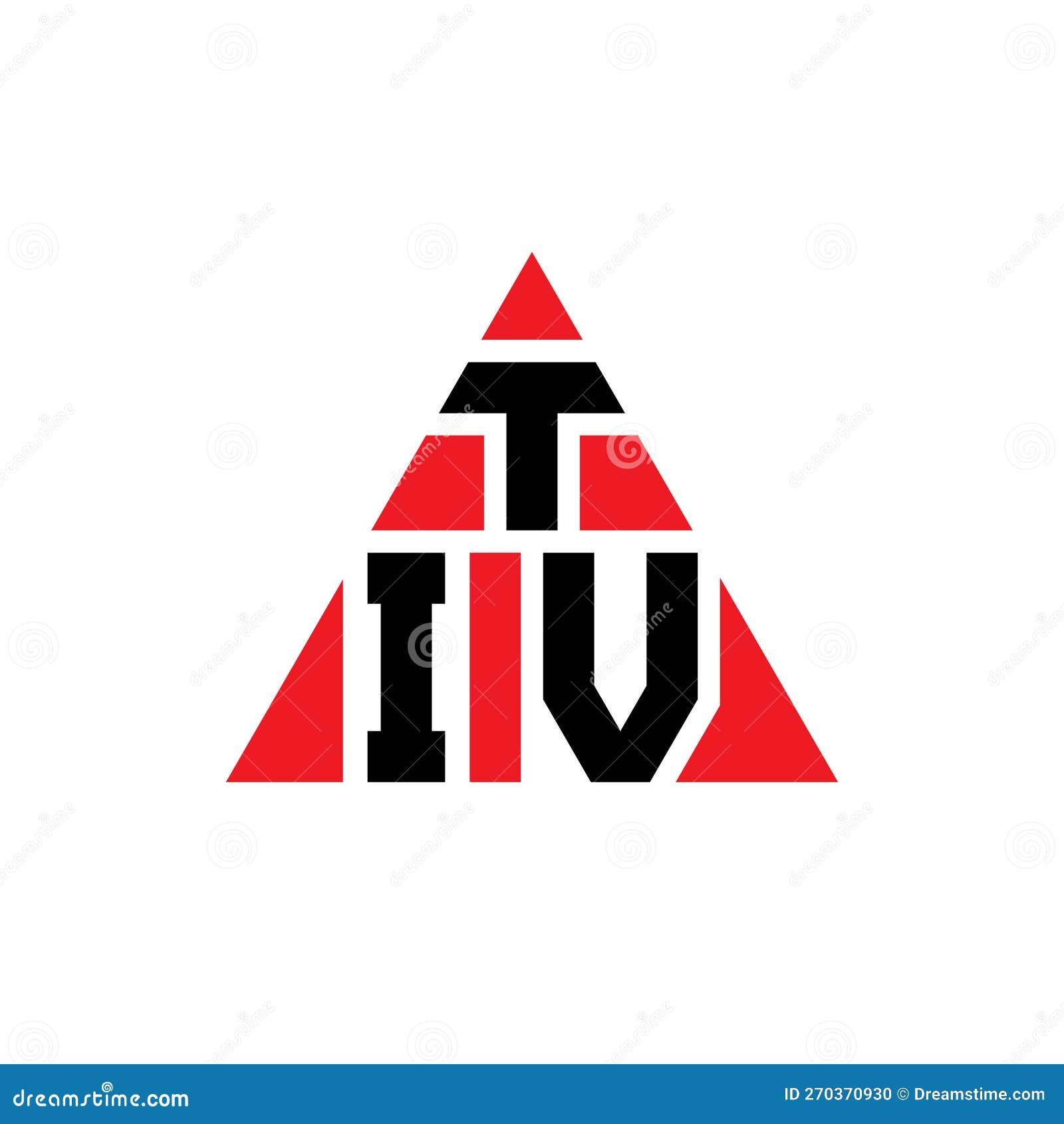 TIV Triangle Letter Logo Design with Triangle Shape. TIV Triangle Logo ...