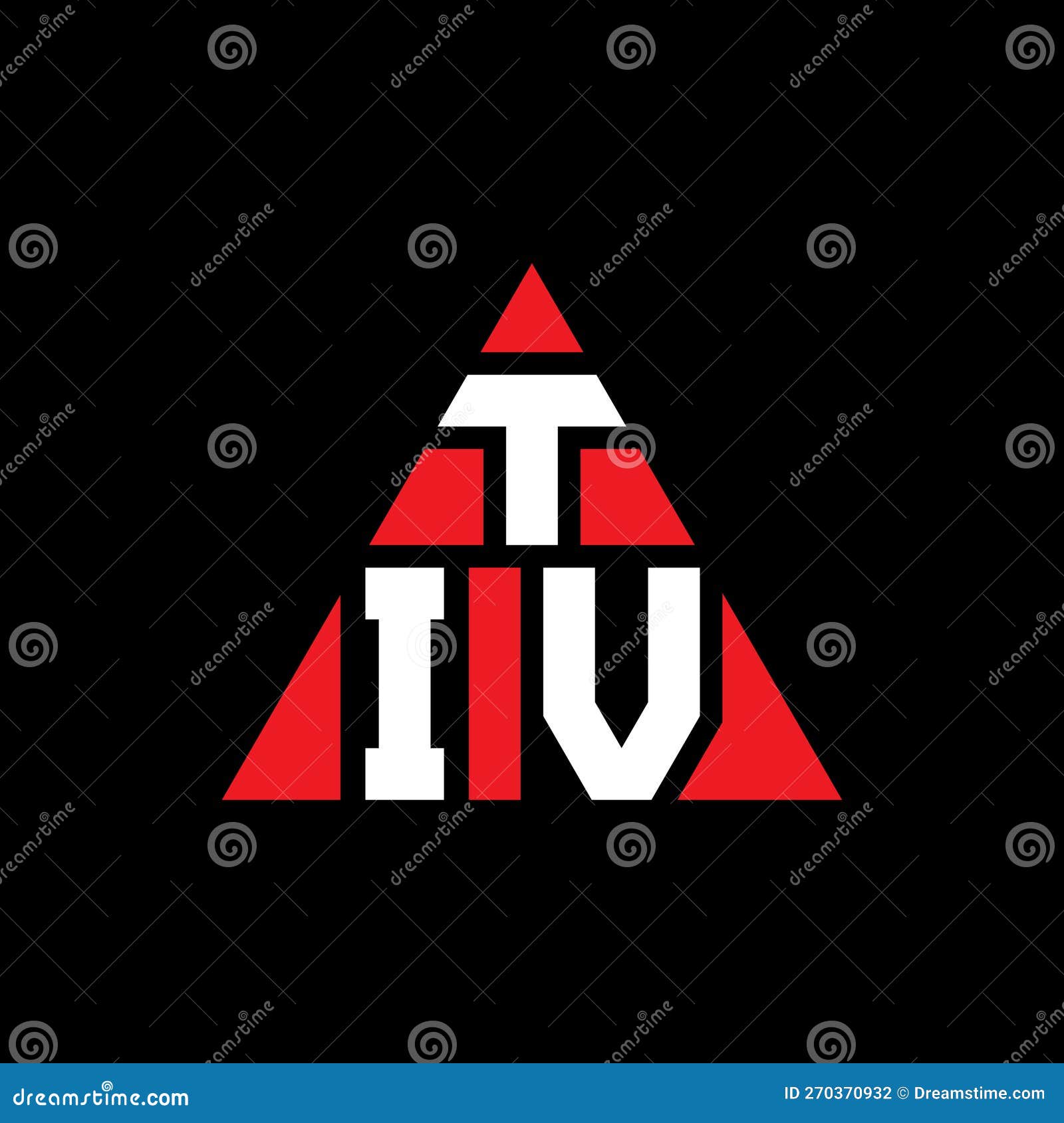 TIV Triangle Letter Logo Design with Triangle Shape. TIV Triangle Logo ...