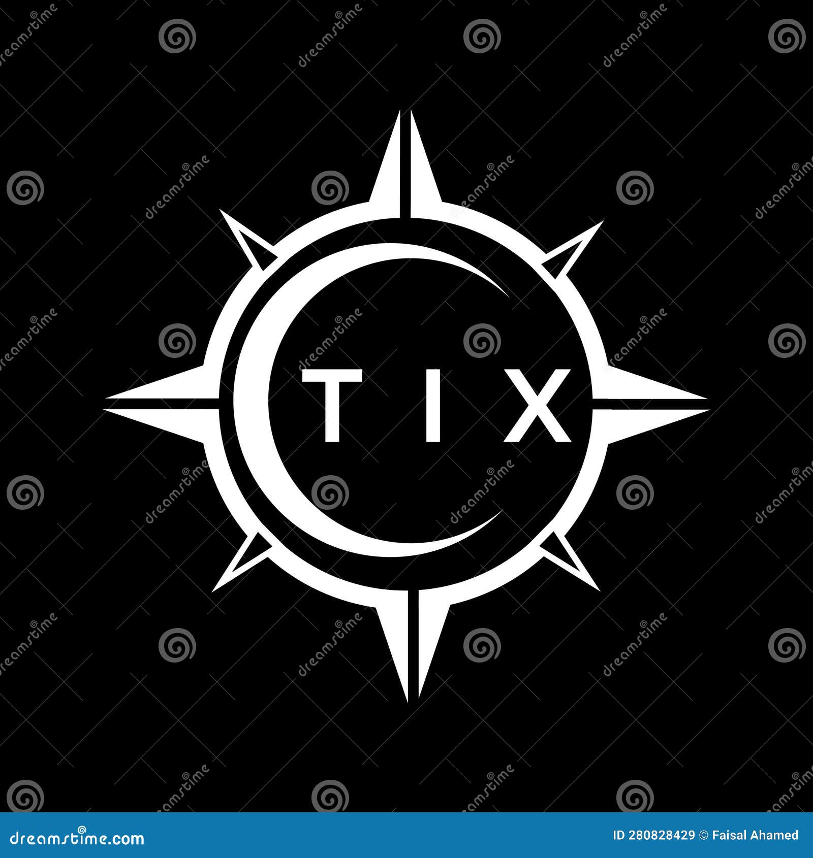 TIX Abstract Technology Logo Design on Black Background. TIX Creative ...