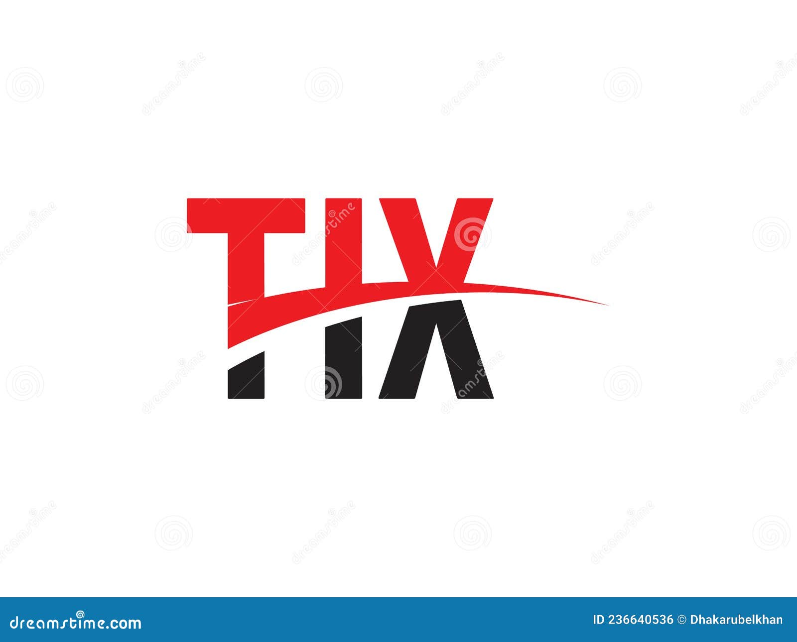 TIX Letter Initial Logo Design Vector Illustration Stock Vector ...