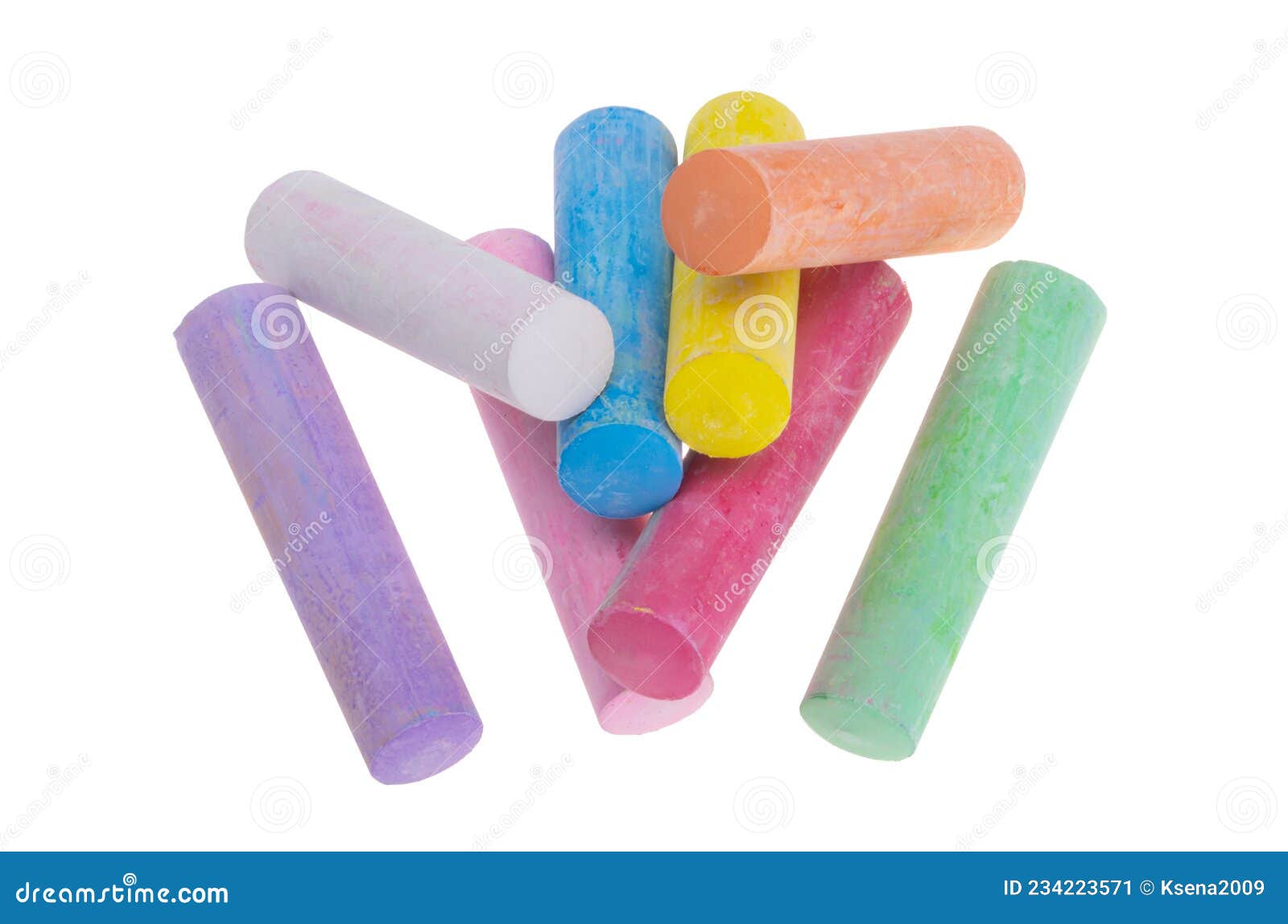 Tiza coloreada aislada imagen de archivo. Imagen de colorido - 234223571
