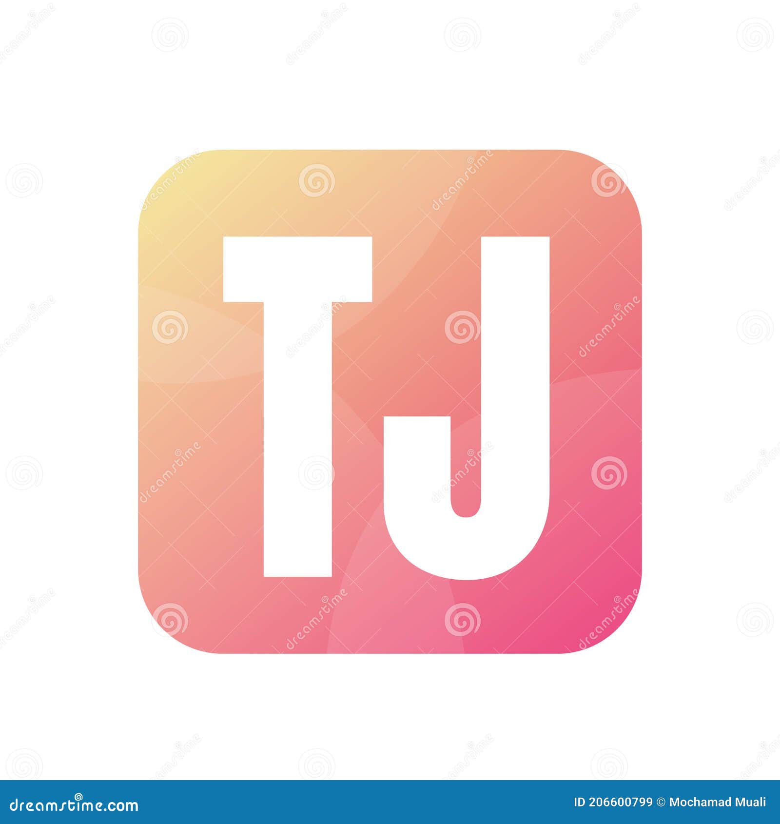 TJ Letter Logo Design with Simple Style Stock Vector - Illustration of ...
