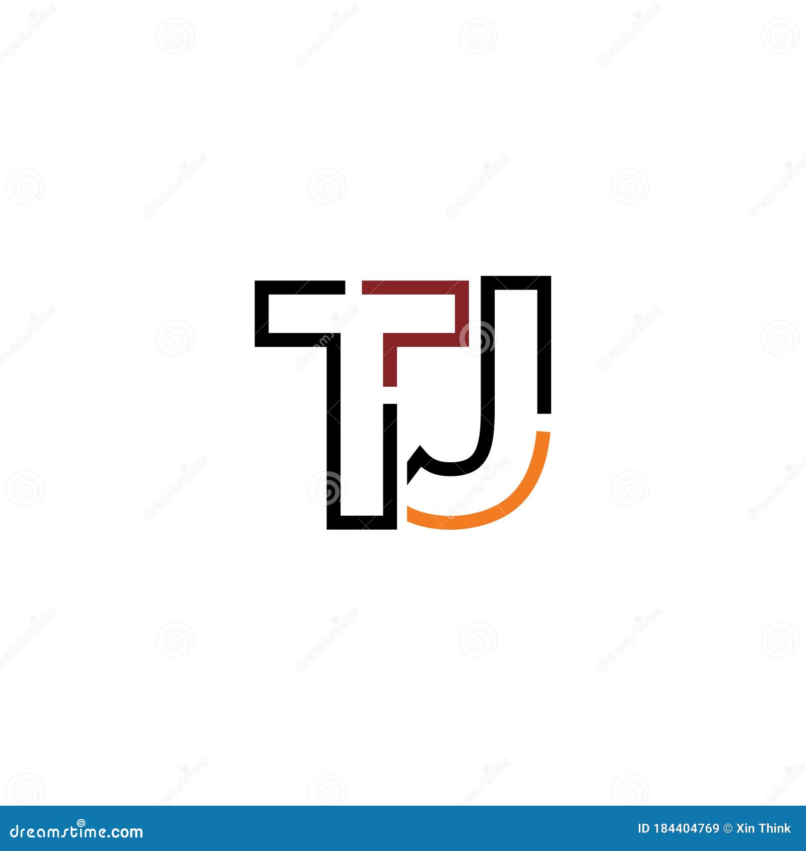 Tj Letter Logo Icon Design Template Elements Stock Vector